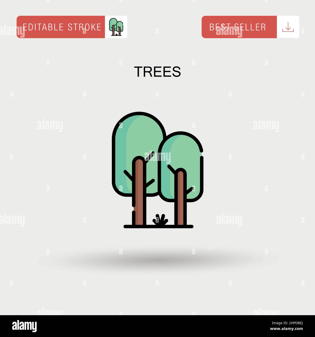 Green beautiful trees Stock Vector Images - Alamy