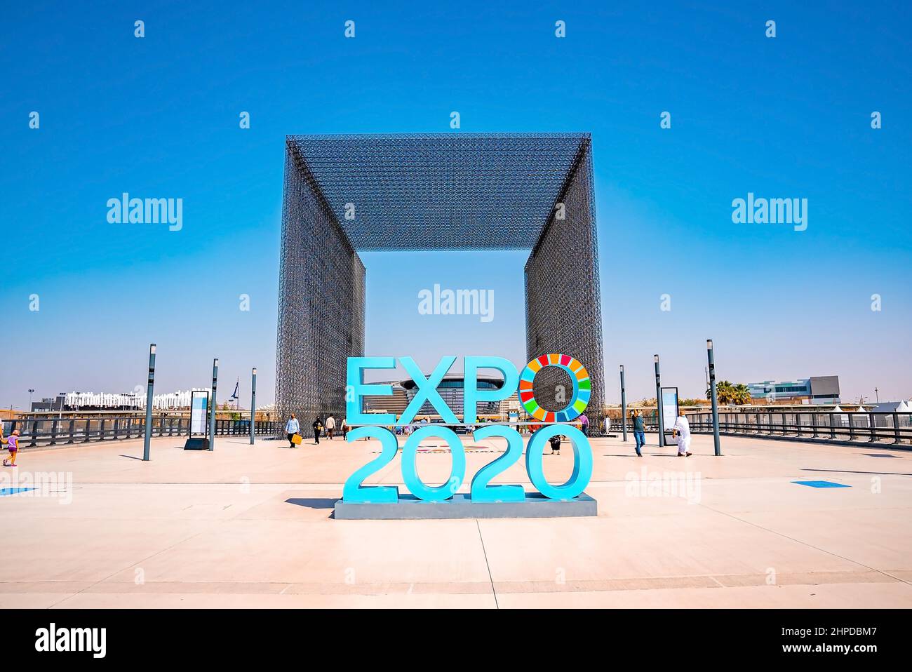 Dubai Expo 2020 exhibition show with many amazing pavilions Stock Photo ...