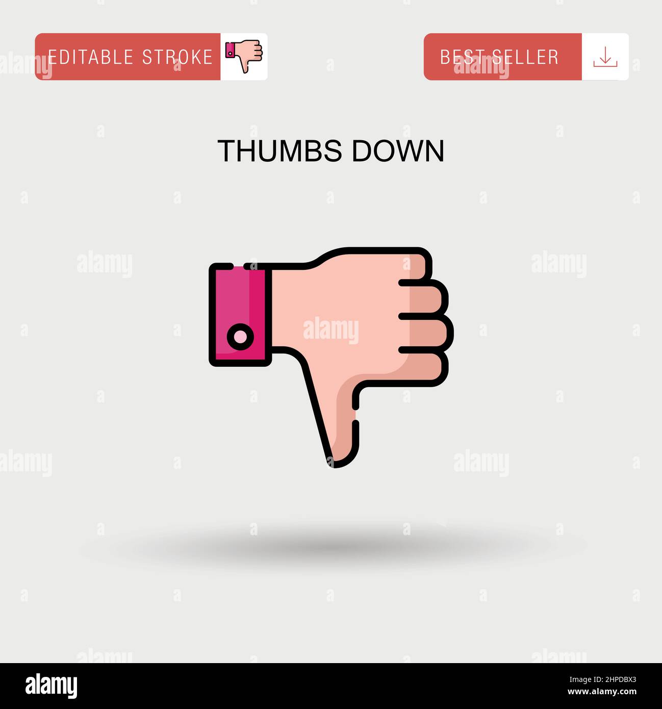 Person thumb down sign Stock Vector Images - Alamy