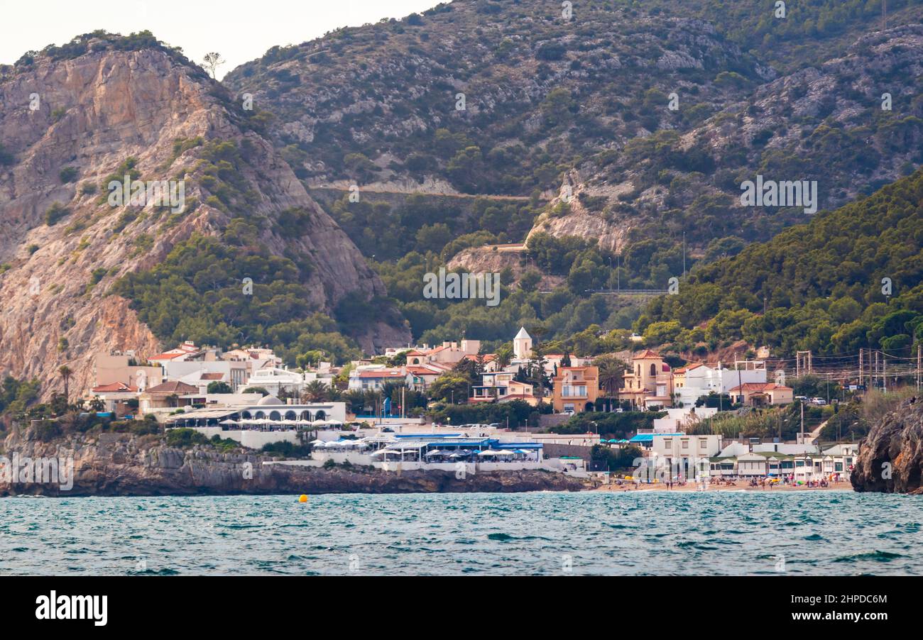 Garraf village by the sea near Barcelona and Sitges, Spain Stock Photo ...