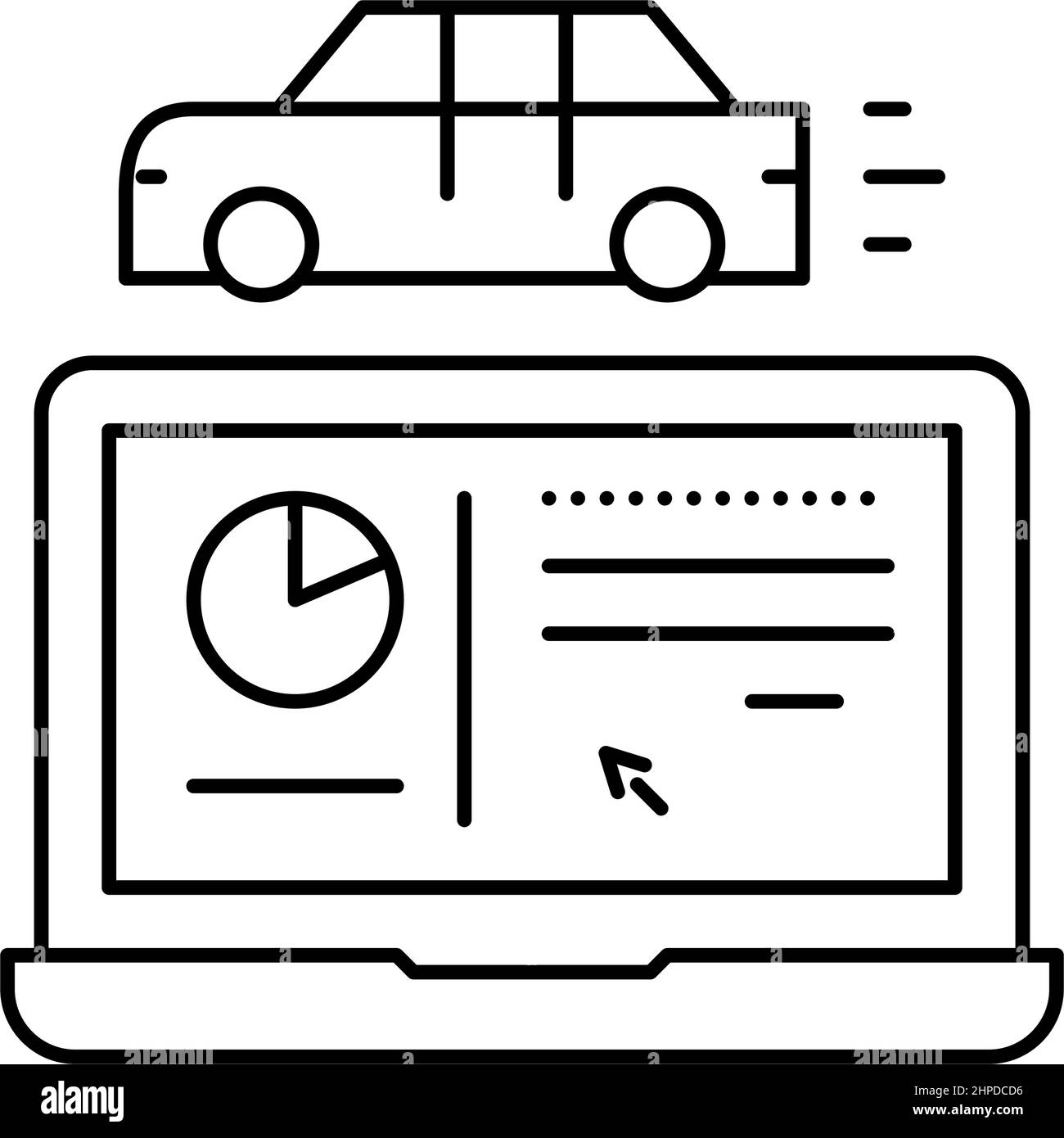 car test computer program line icon vector illustration Stock Vector ...