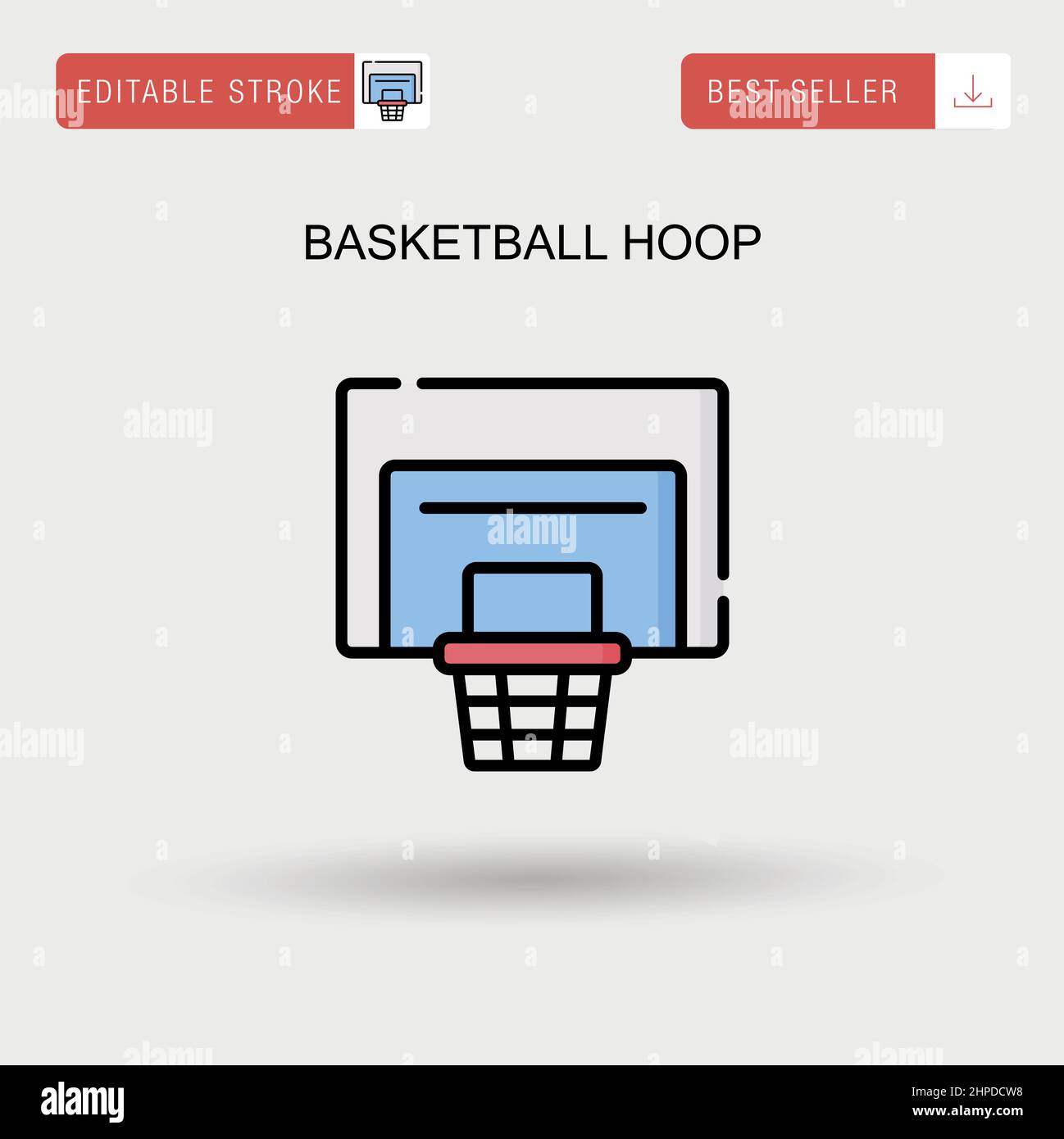Basketball hoop Simple vector icon Stock Vector Image & Art - Alamy