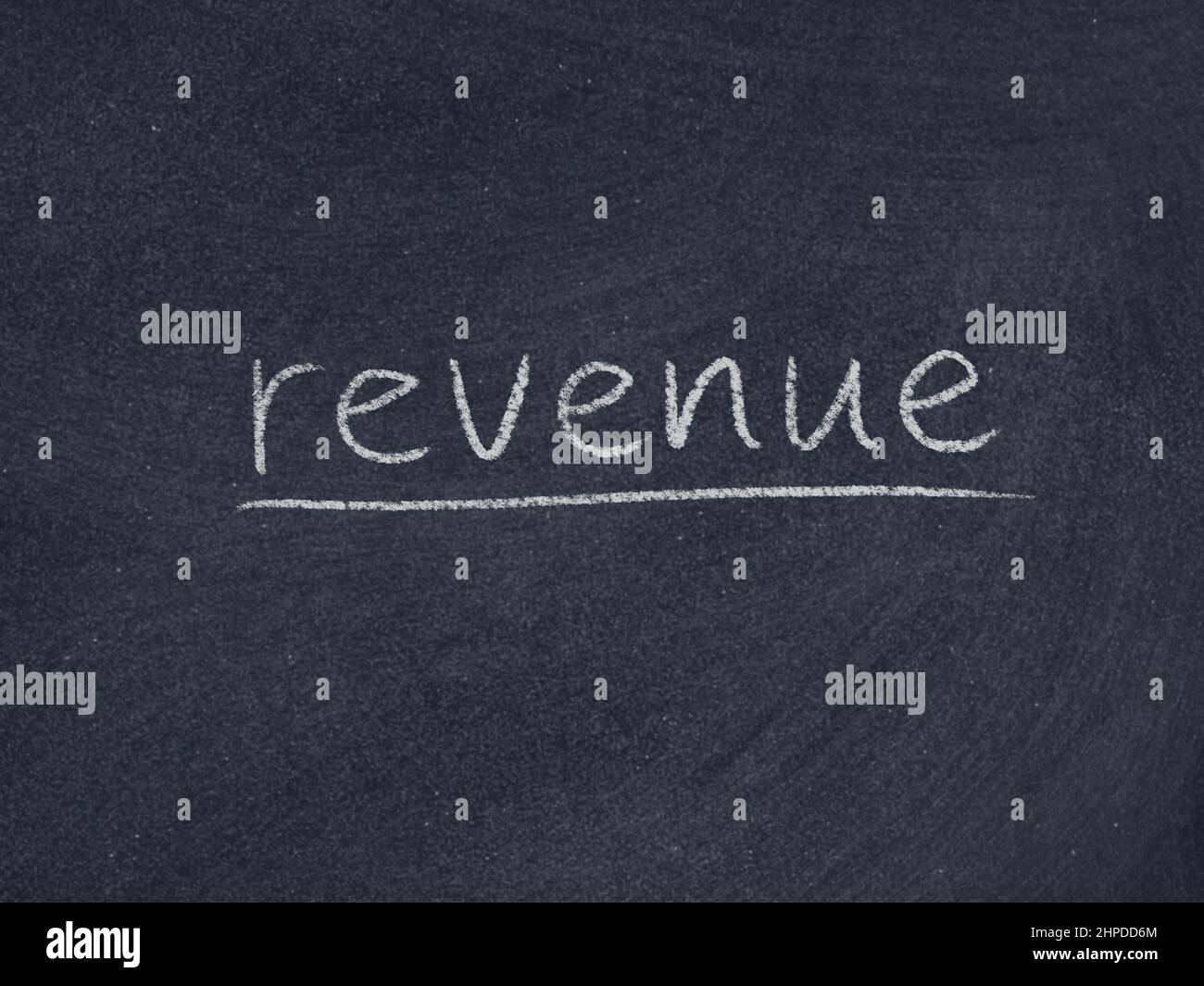 revenue concept word on blackboard background Stock Photo - Alamy