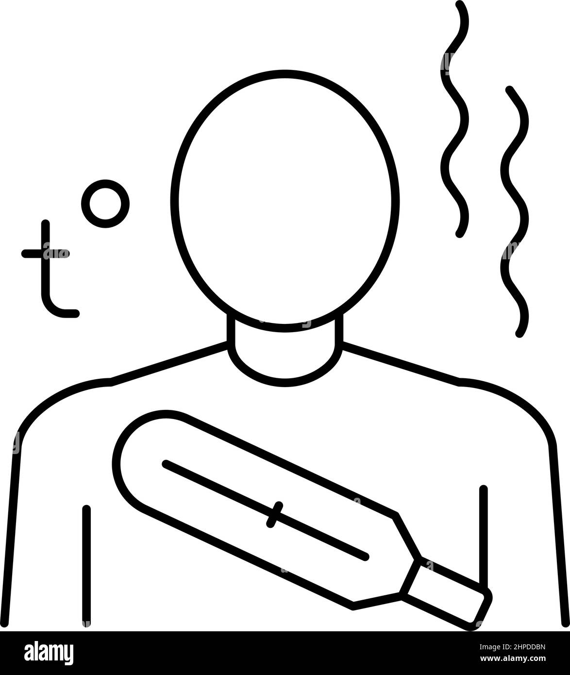 body high temperature line icon vector illustration Stock Vector Image ...