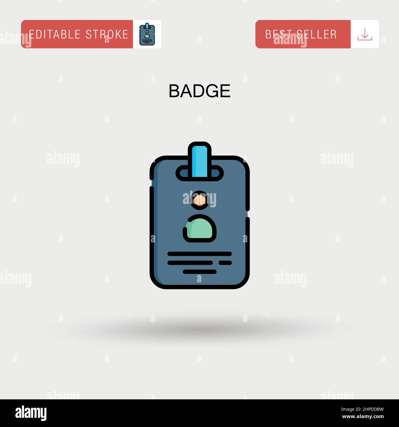 Badge Simple vector icon Stock Vector Image & Art - Alamy