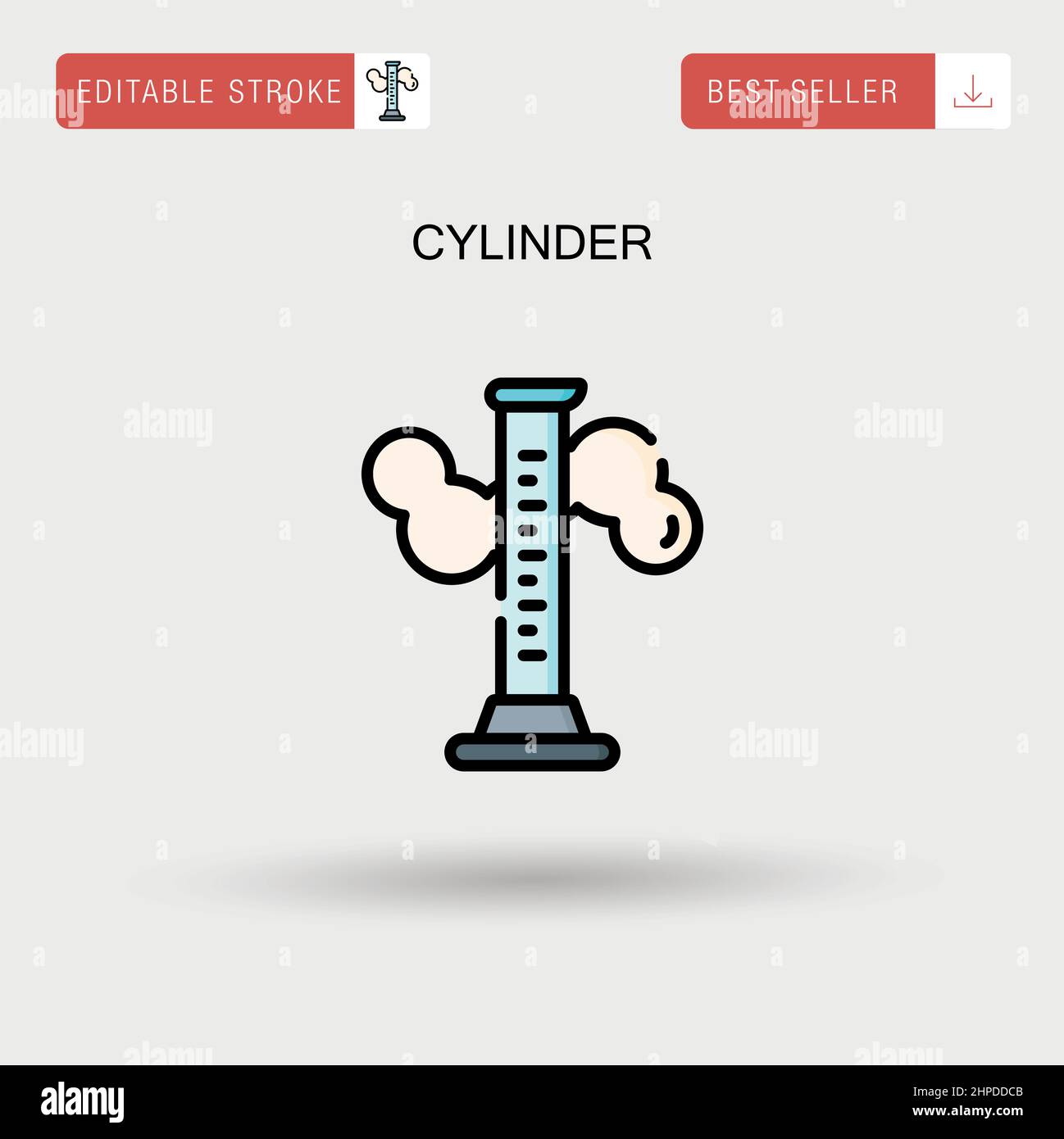 Cylinder Simple vector icon Stock Vector Image & Art - Alamy