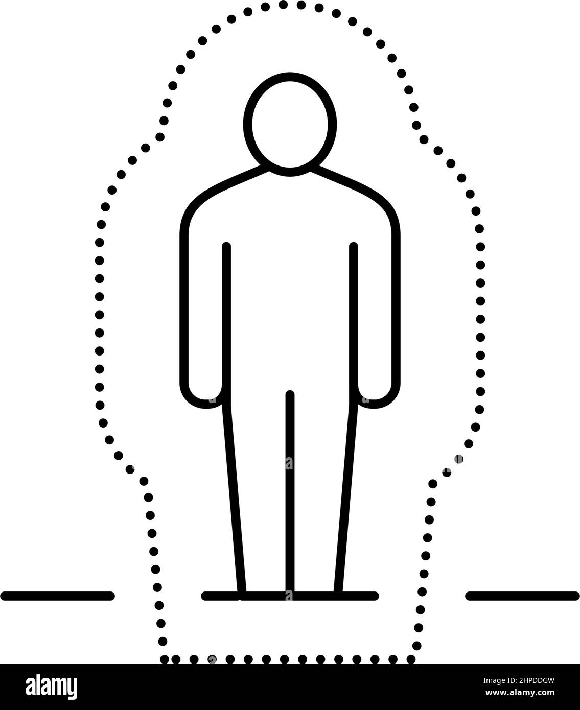 human health protection line icon vector illustration Stock Vector ...