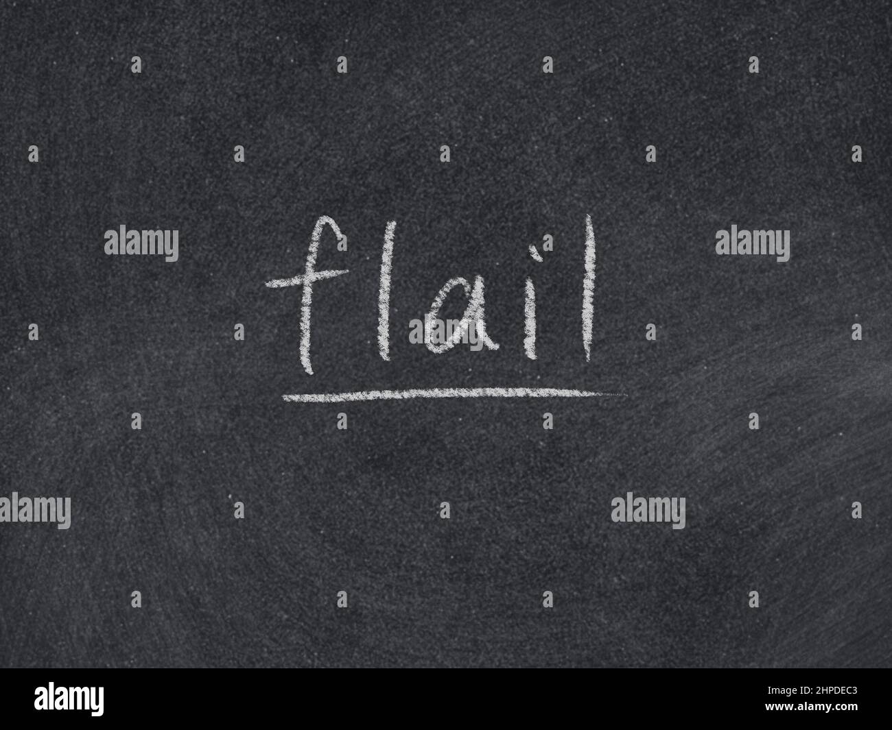 flail concept word on blackboard background Stock Photo - Alamy