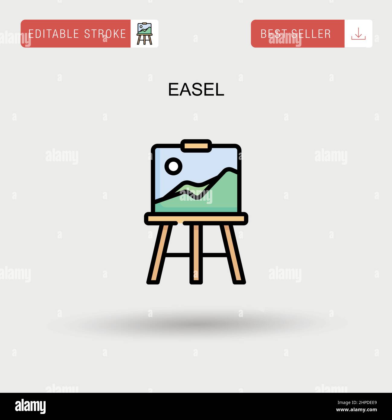 Paint studio easel Stock Vector Images - Alamy