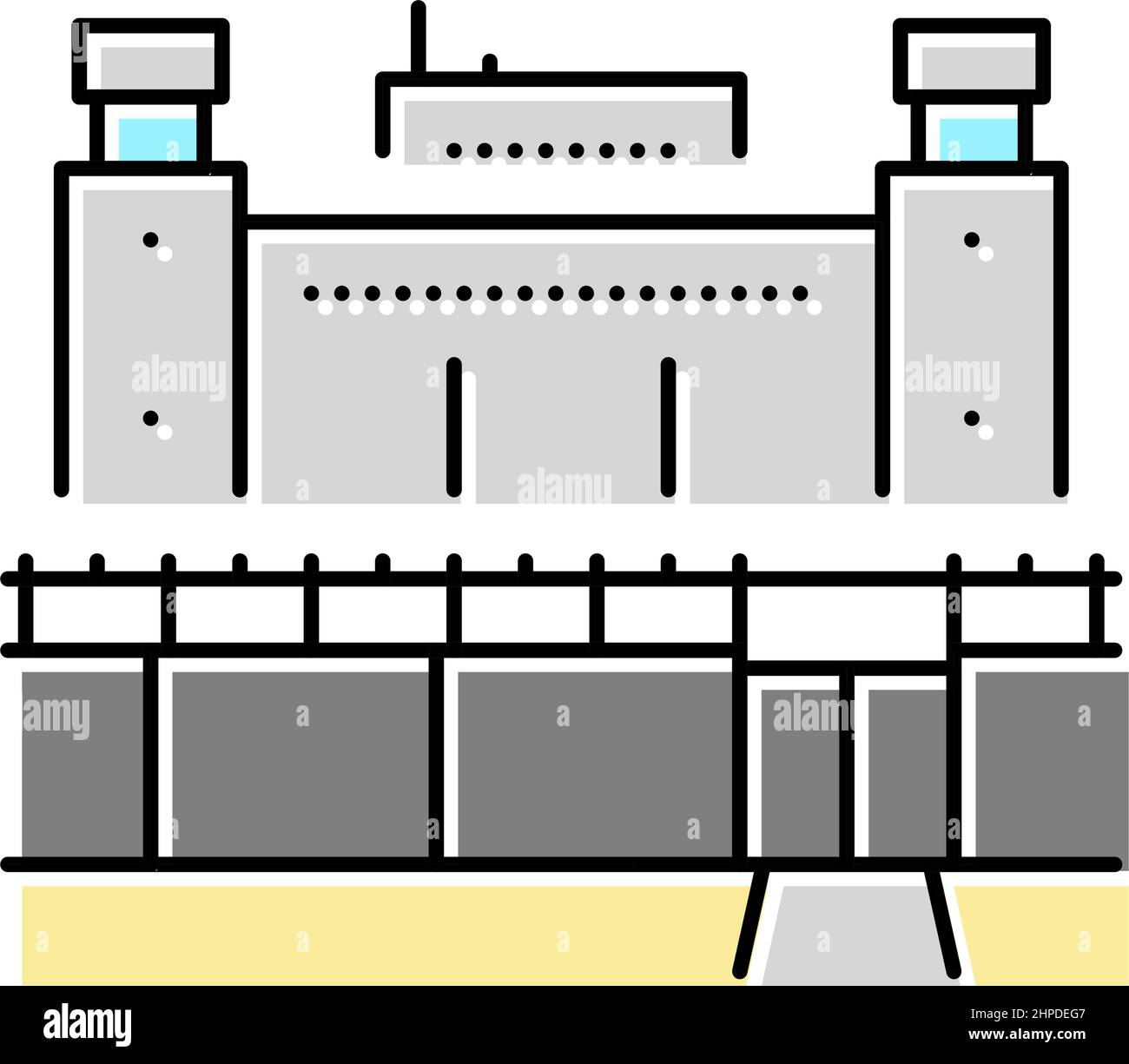 prison building color icon vector illustration Stock Vector Image & Art ...