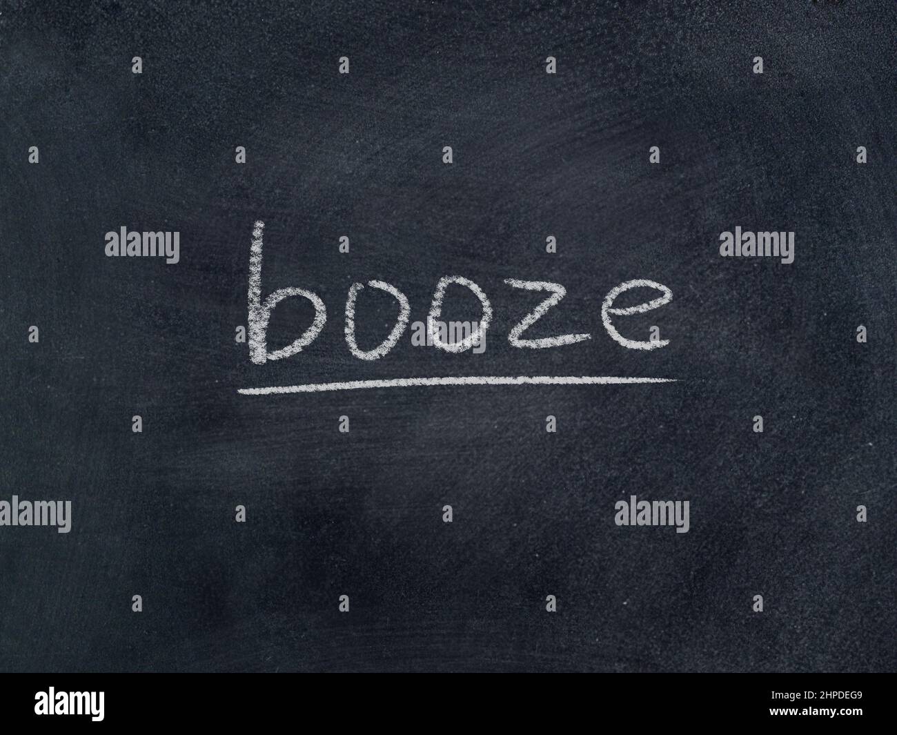 booze concept word on blackboard background Stock Photo - Alamy