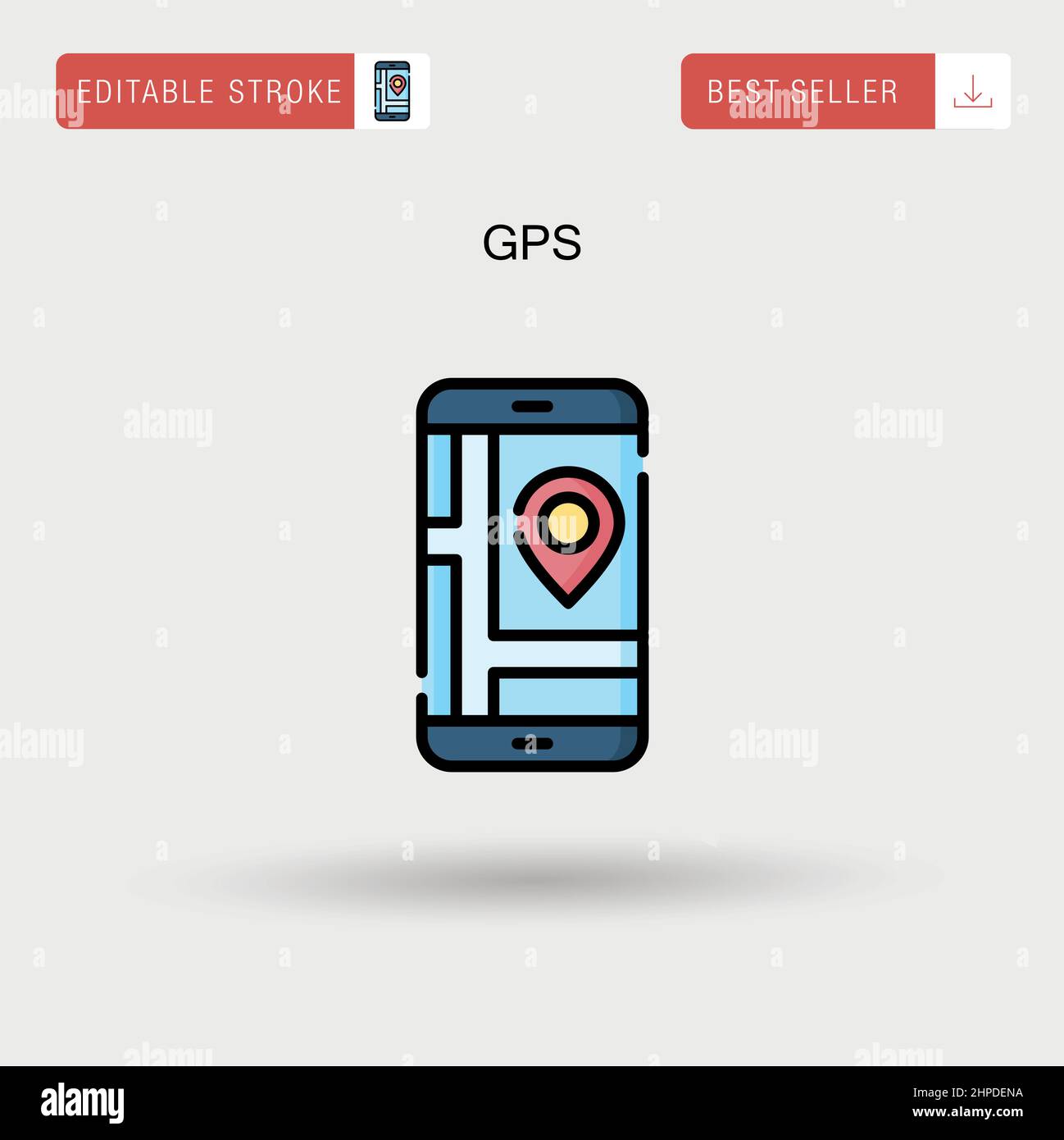 Gps Simple vector icon Stock Vector Image & Art - Alamy