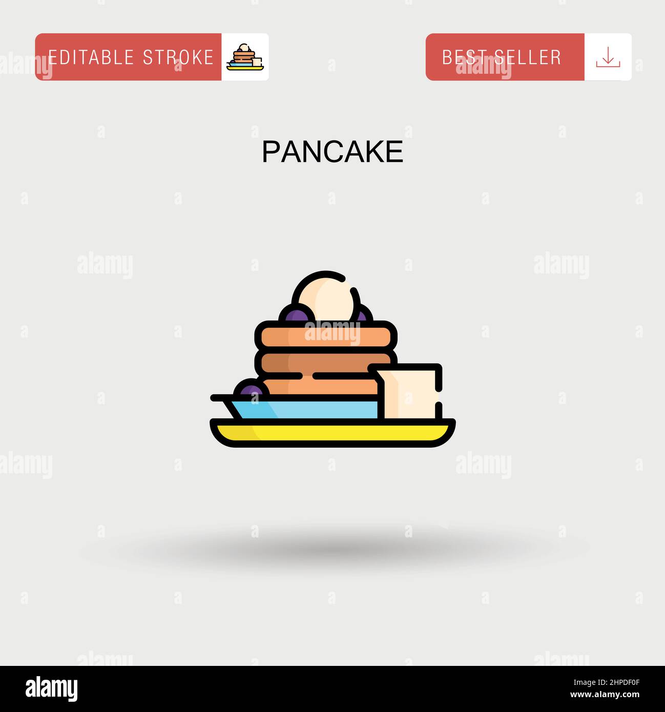 Pancake pancakes stack honey Stock Vector Images - Alamy