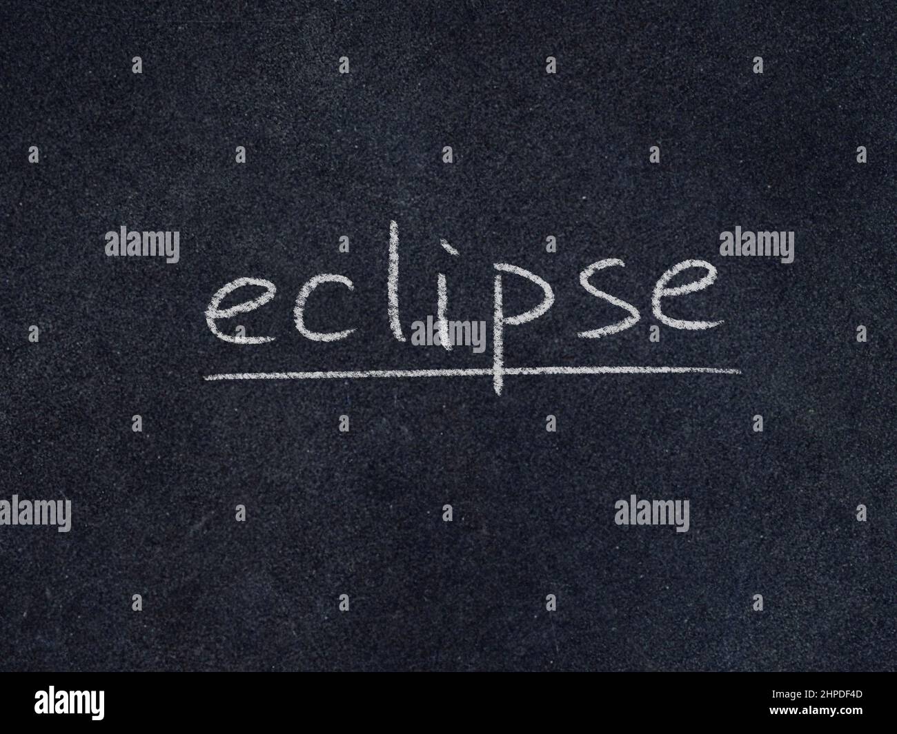 eclipse concept word on blackboard background Stock Photo - Alamy