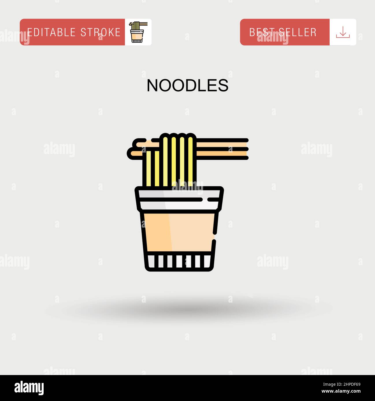 Noodles Simple vector icon Stock Vector Image & Art - Alamy