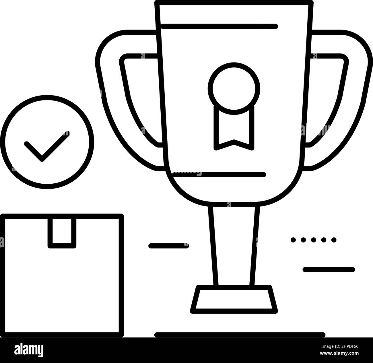 award fast delivery line icon vector illustration Stock Vector Image ...