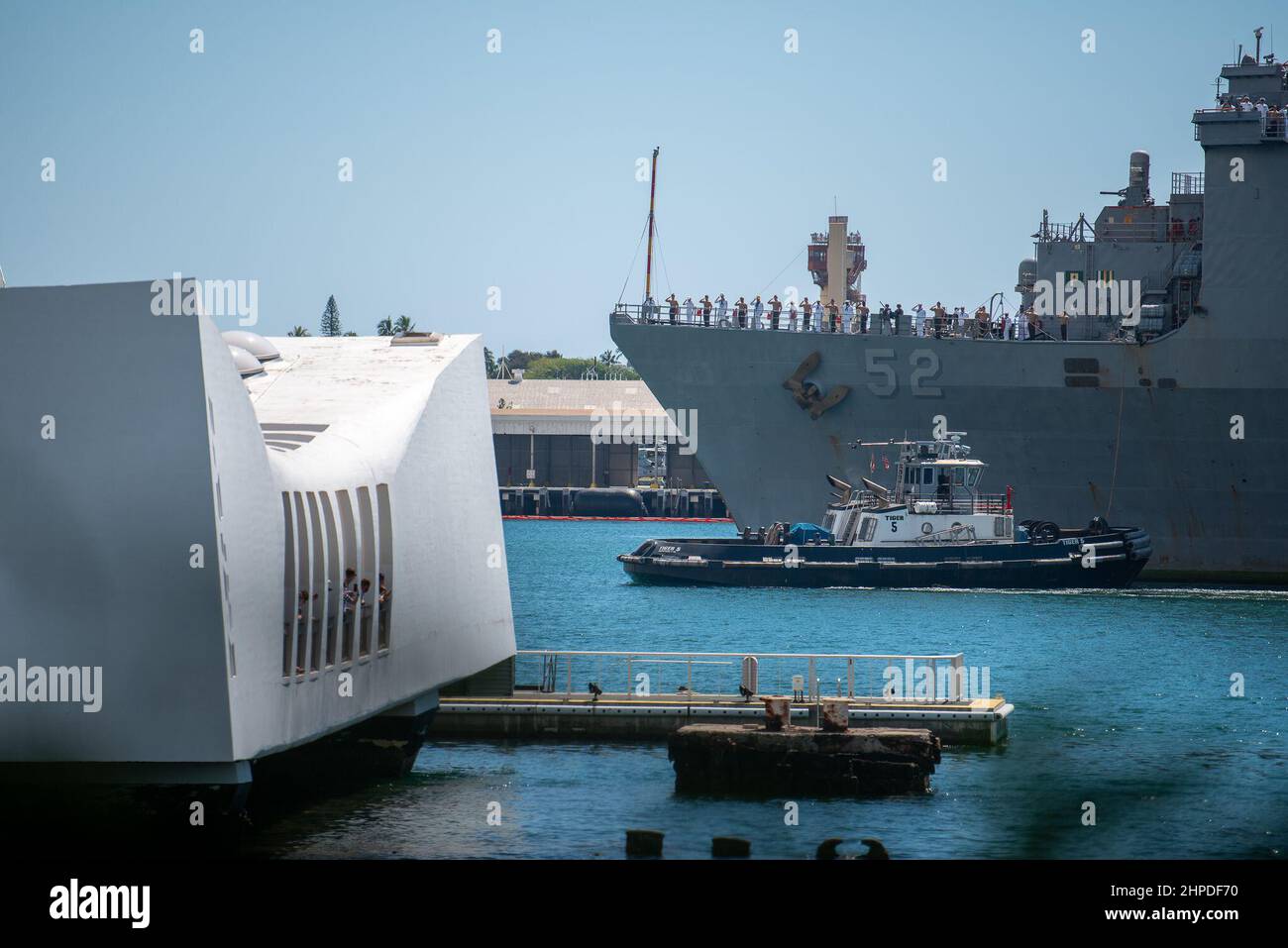 PEARL HARBOR (Feb. 19, 2022) – The Harpers Ferry-class dock landing ...