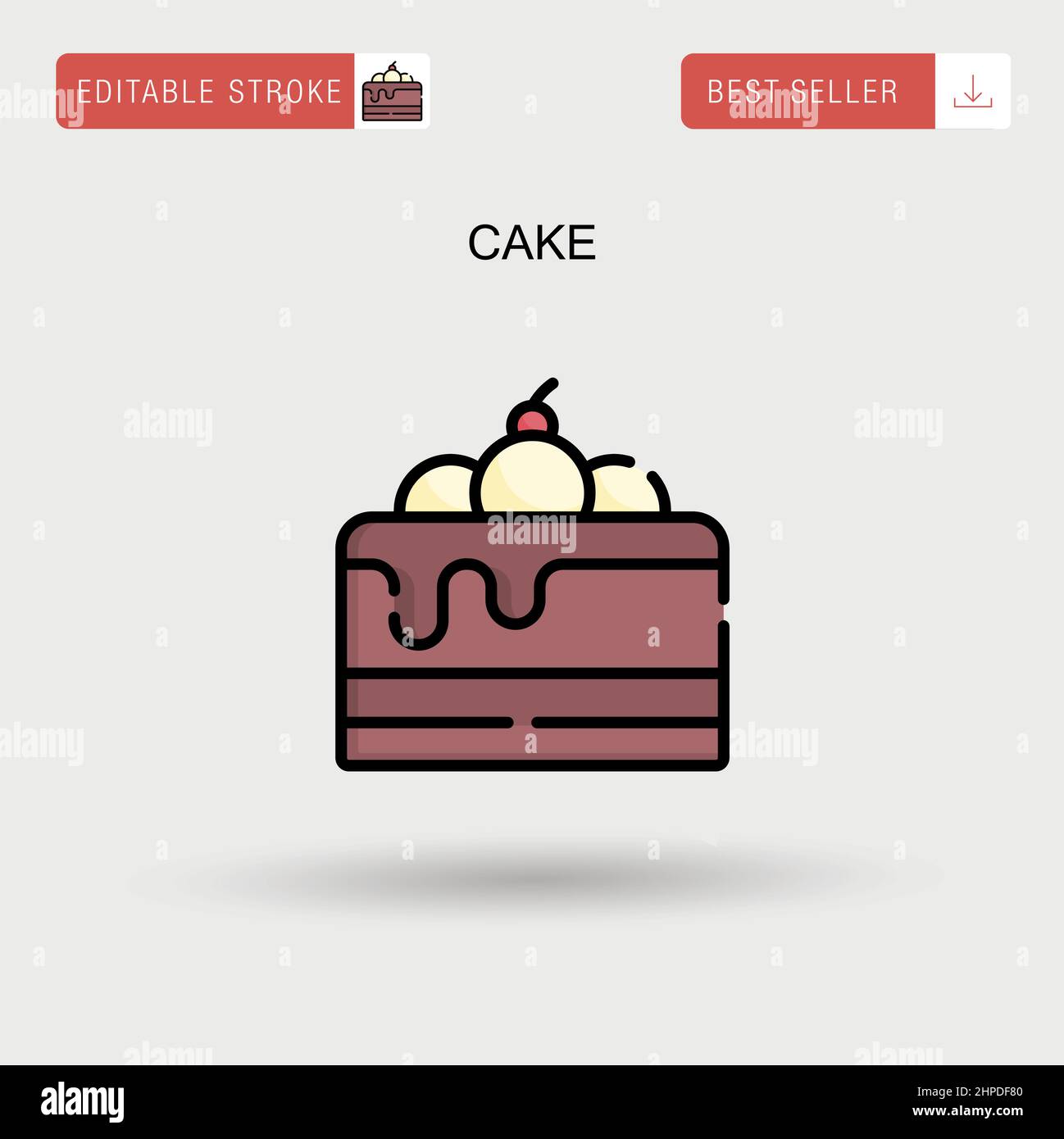 Cake Simple vector icon Stock Vector Image & Art - Alamy