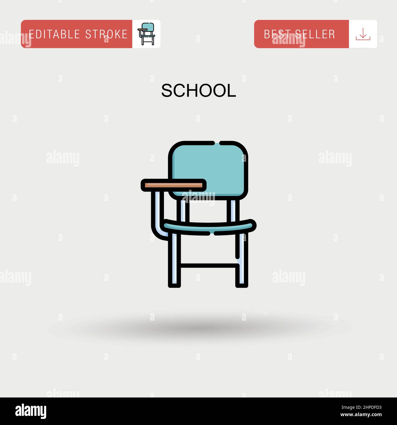 Primary school student study table Stock Vector Images - Alamy