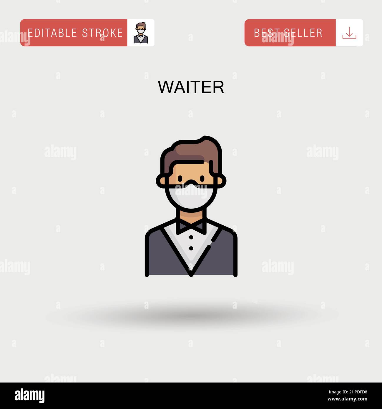 Waiter food customer Stock Vector Images - Alamy