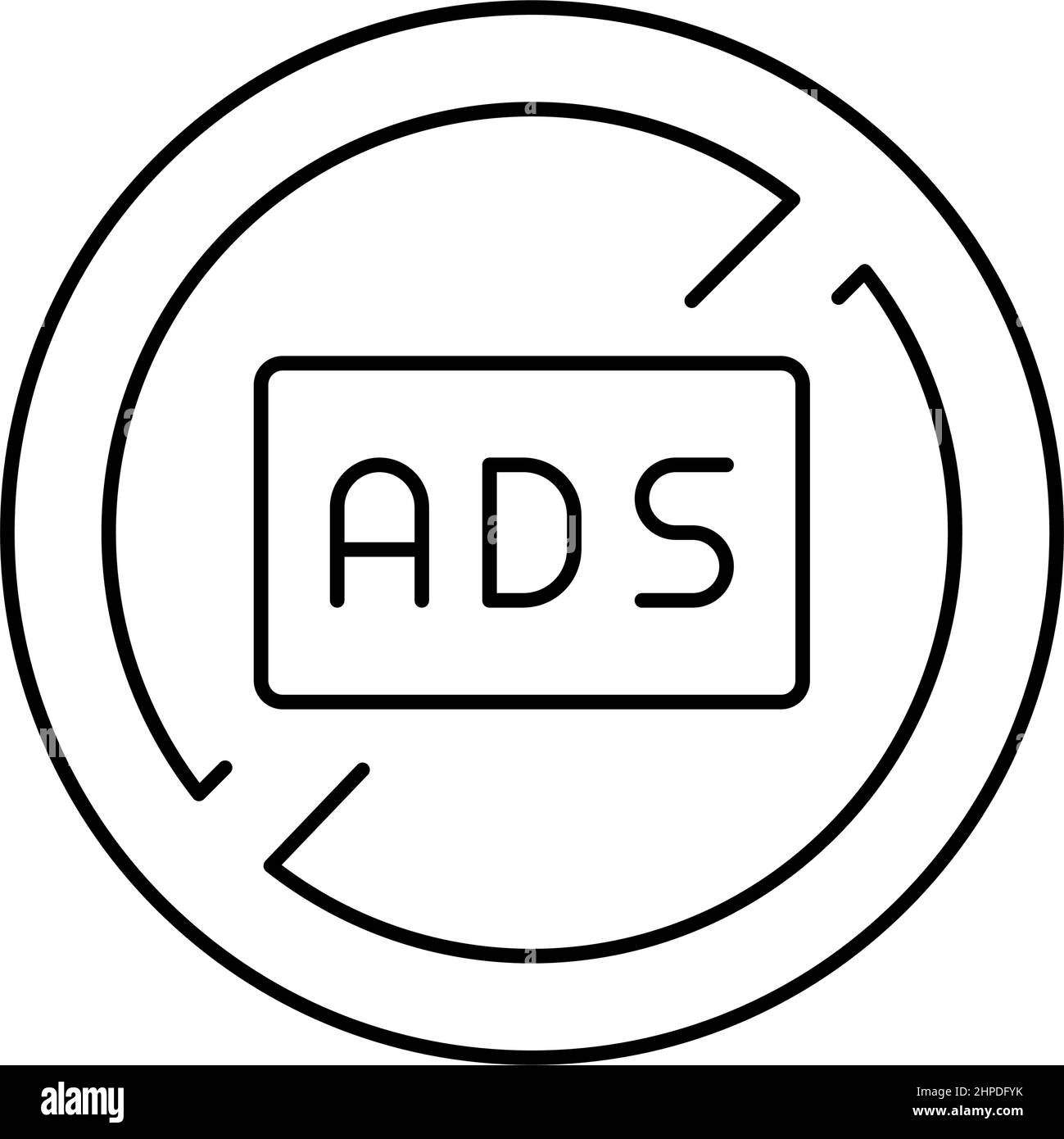 ads crossed out mark line icon vector illustration Stock Vector Image ...