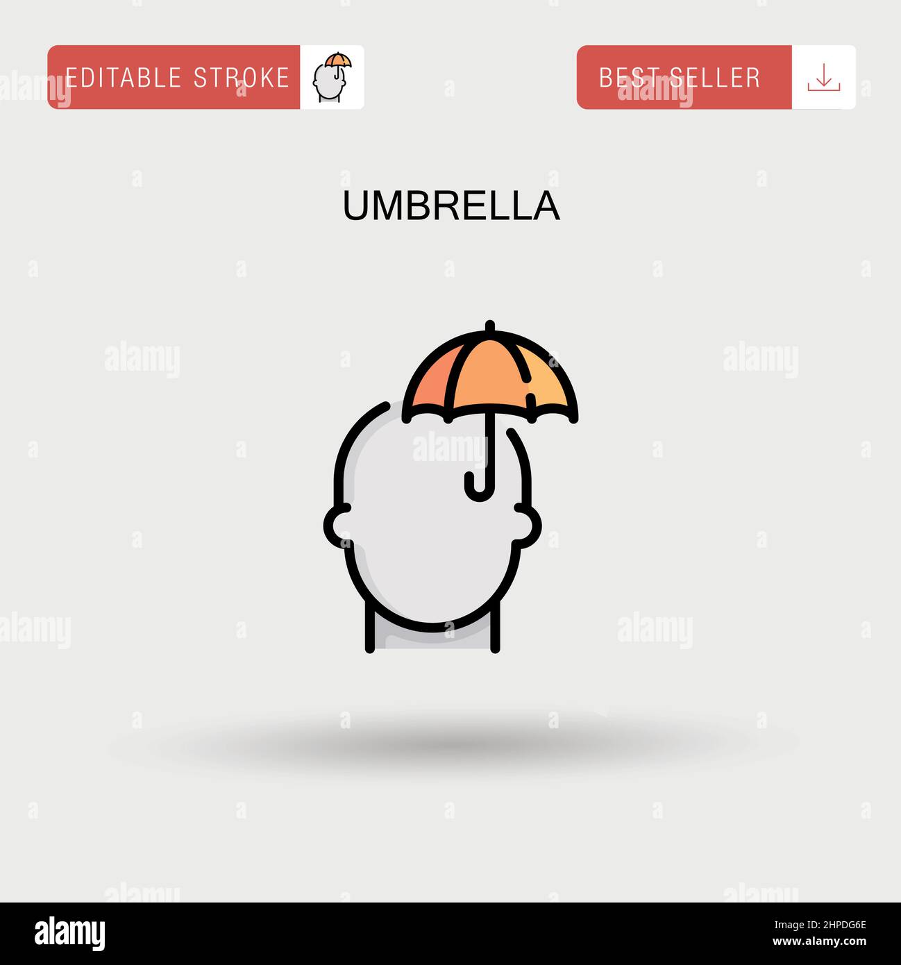 Umbrella Simple vector icon Stock Vector Image & Art - Alamy