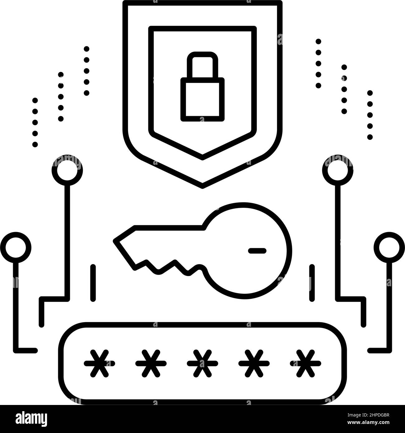 security system line icon vector illustration Stock Vector Image & Art - Alamy