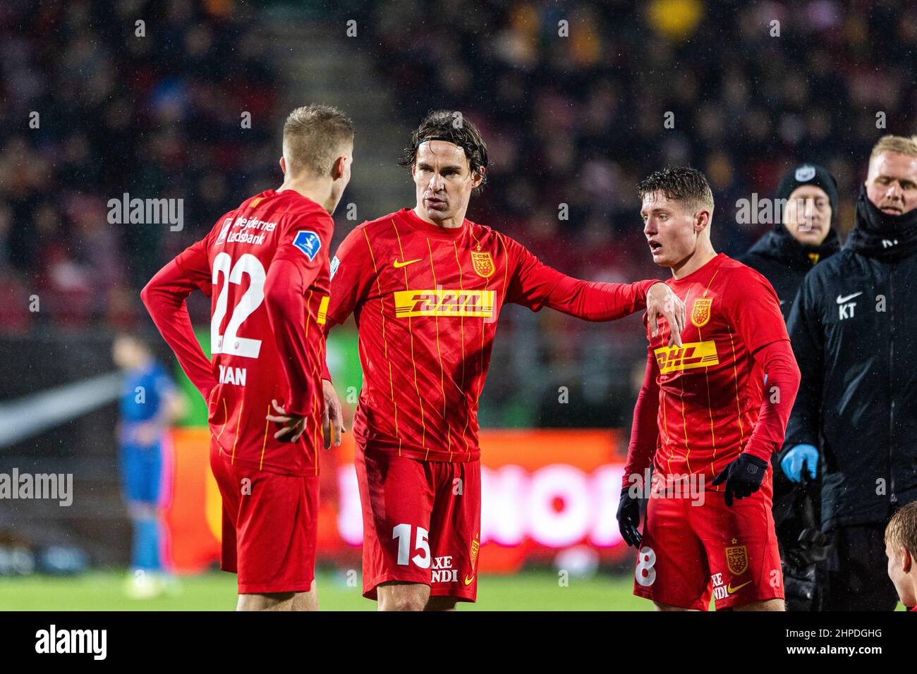 Farum, Denmark. 20th Feb, 2022. Erik Marxen (15) of FC Nordsjaelland ...
