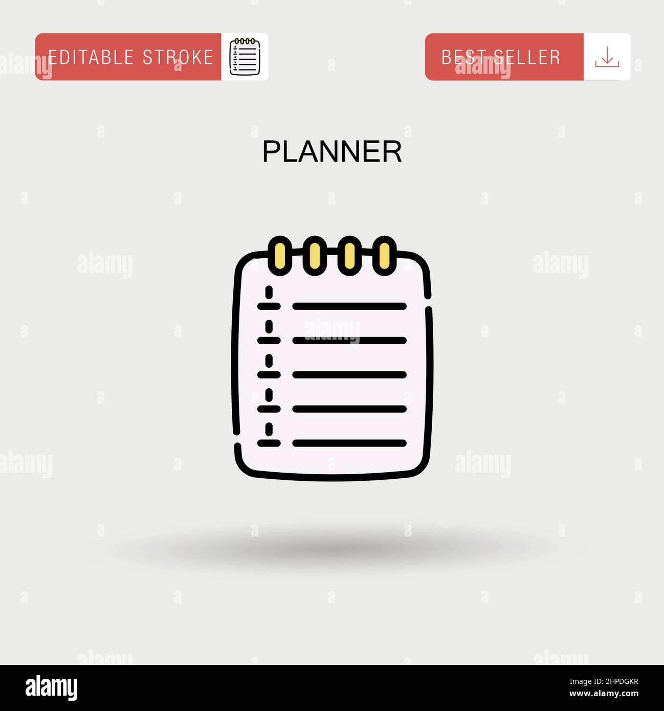 Planner Simple vector icon Stock Vector Image & Art - Alamy