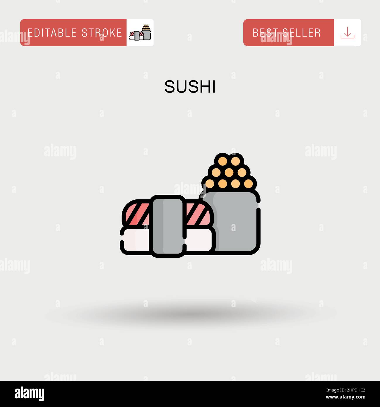 Sushi Simple vector icon Stock Vector Image & Art - Alamy