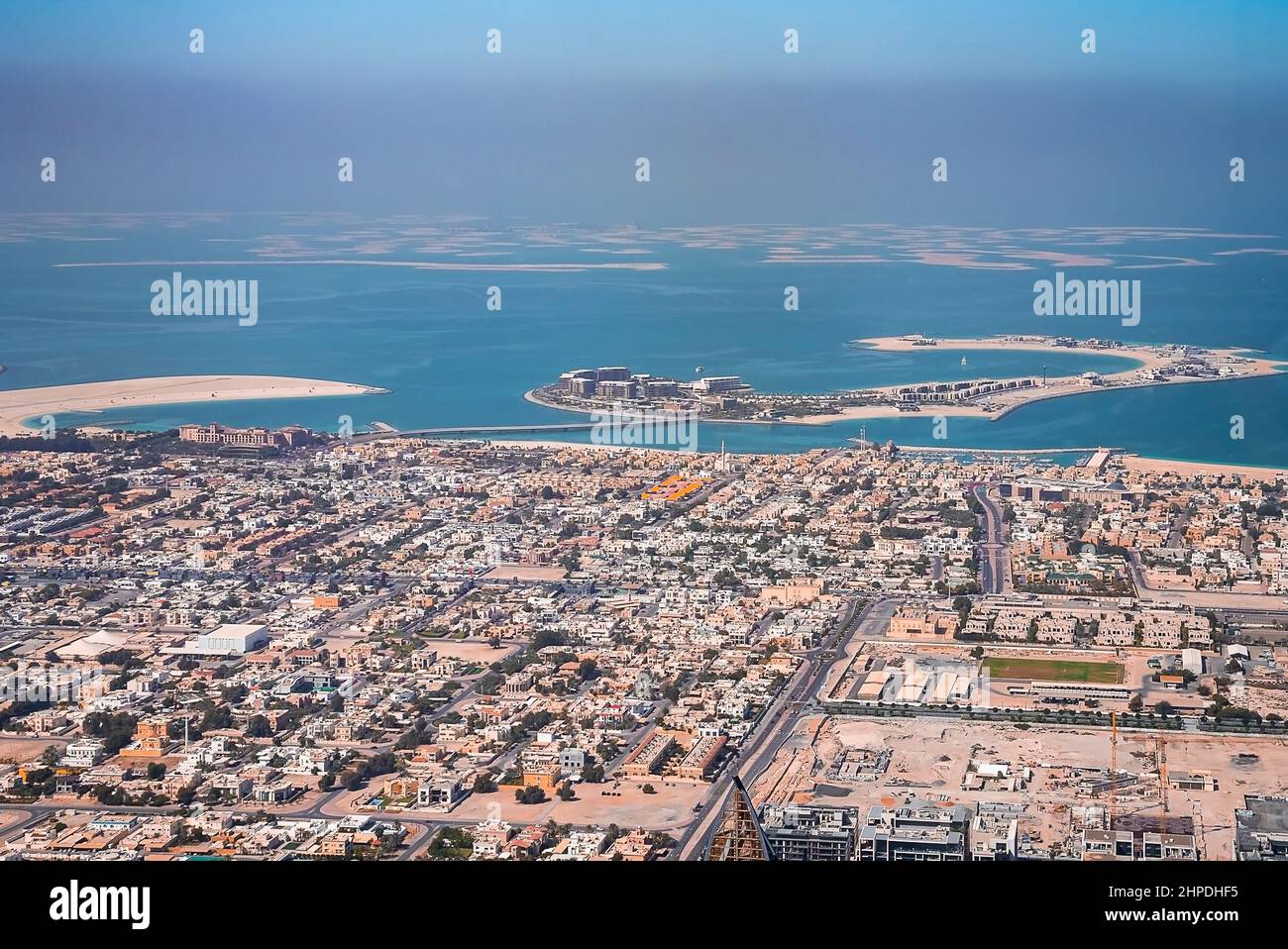 Amazing Dubai skyline view from above, UAE Stock Photo - Alamy