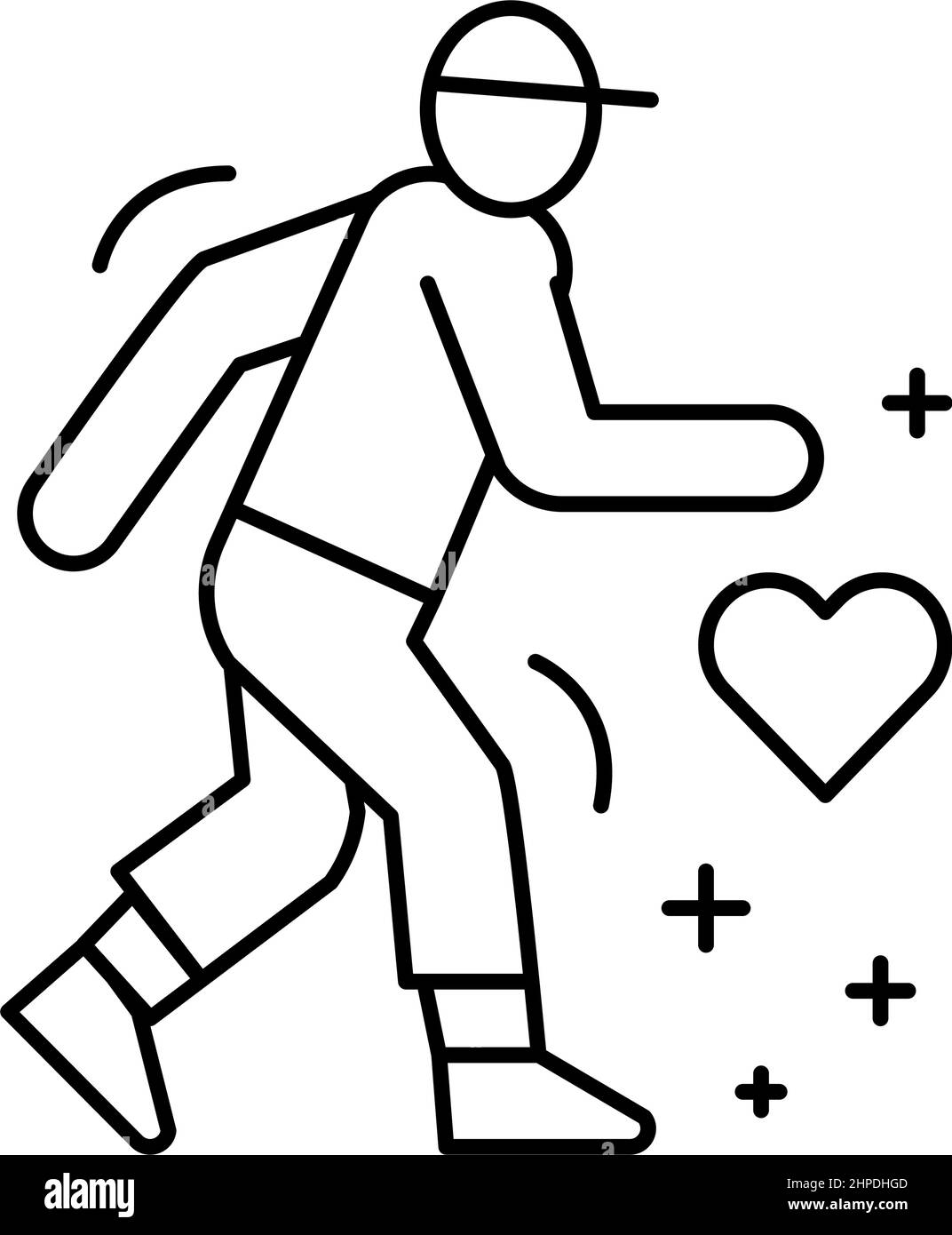healthy running line icon vector illustration sign Stock Vector Image ...