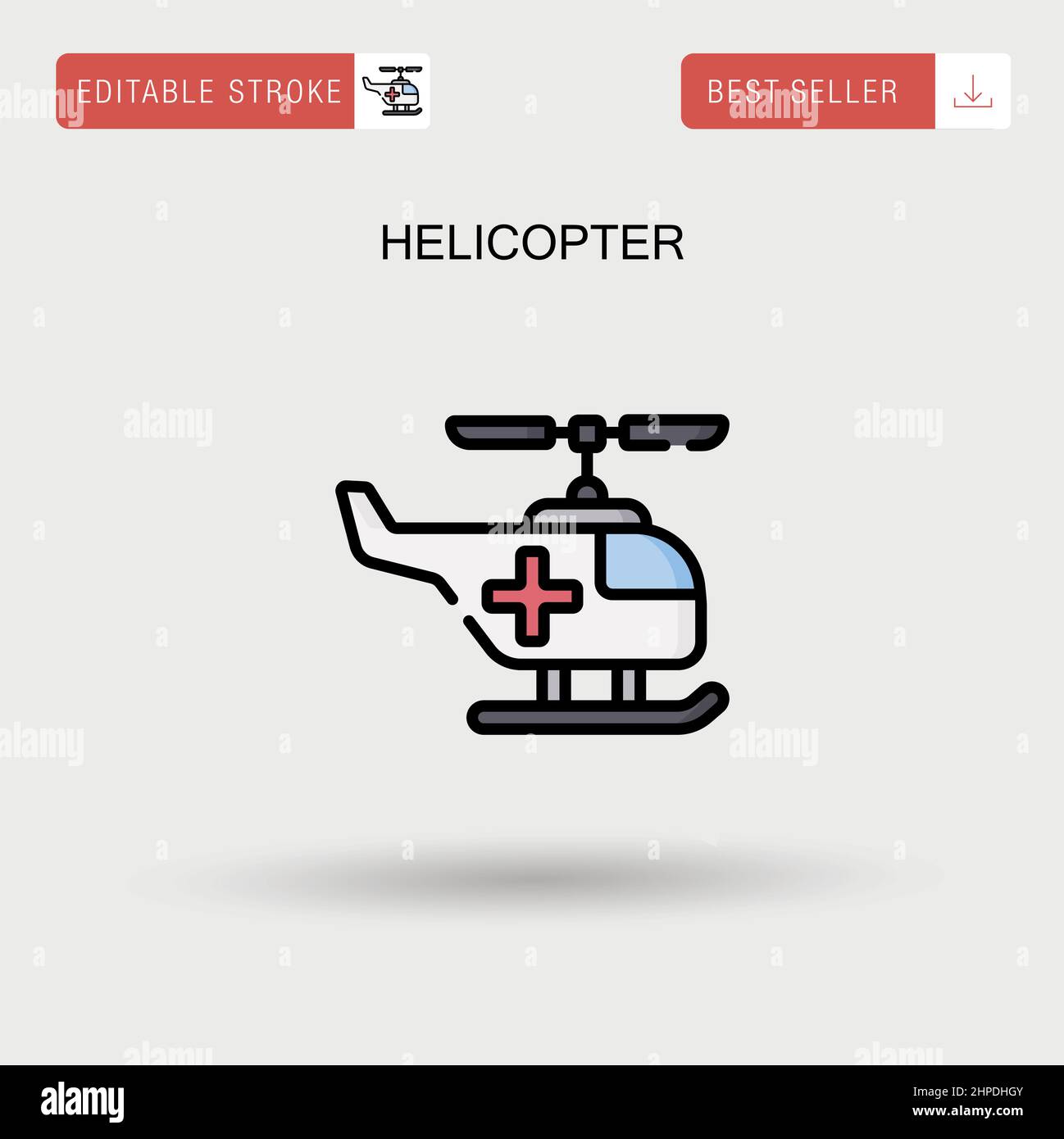 Emergency helicopter icon hi-res stock photography and images - Alamy