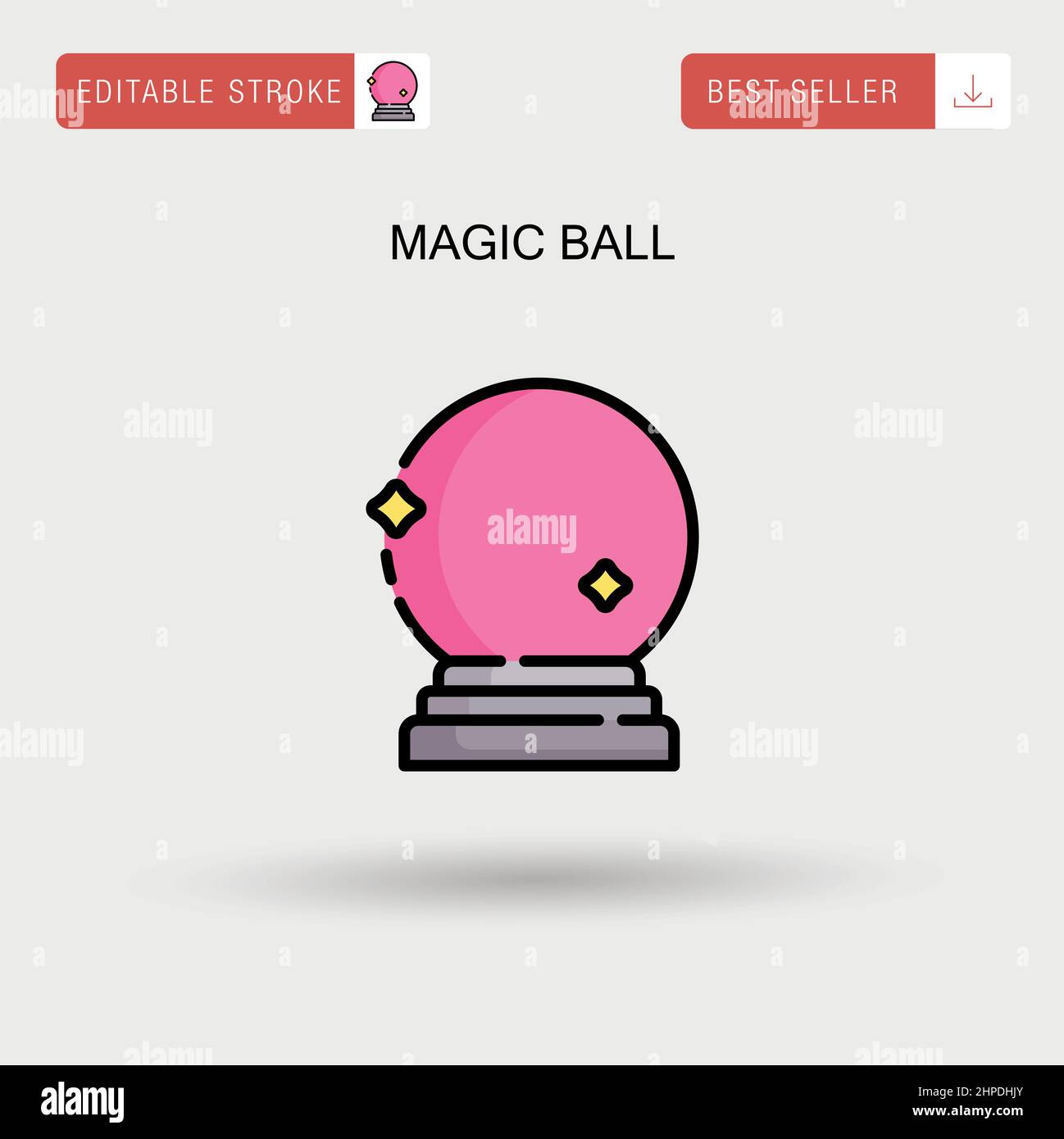 Magic ball Simple vector icon Stock Vector Image & Art - Alamy