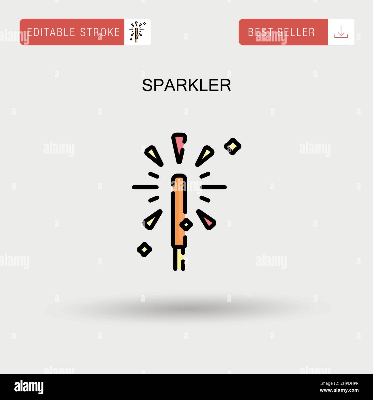 Sparkler Simple vector icon Stock Vector Image & Art - Alamy