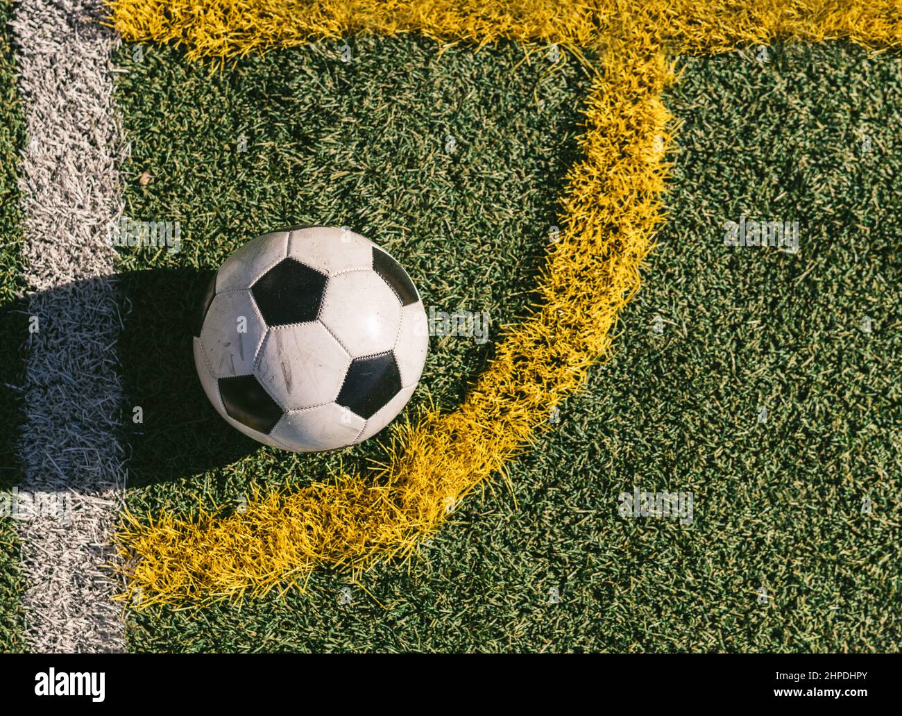 Corner of a football field hi-res stock photography and images - Alamy