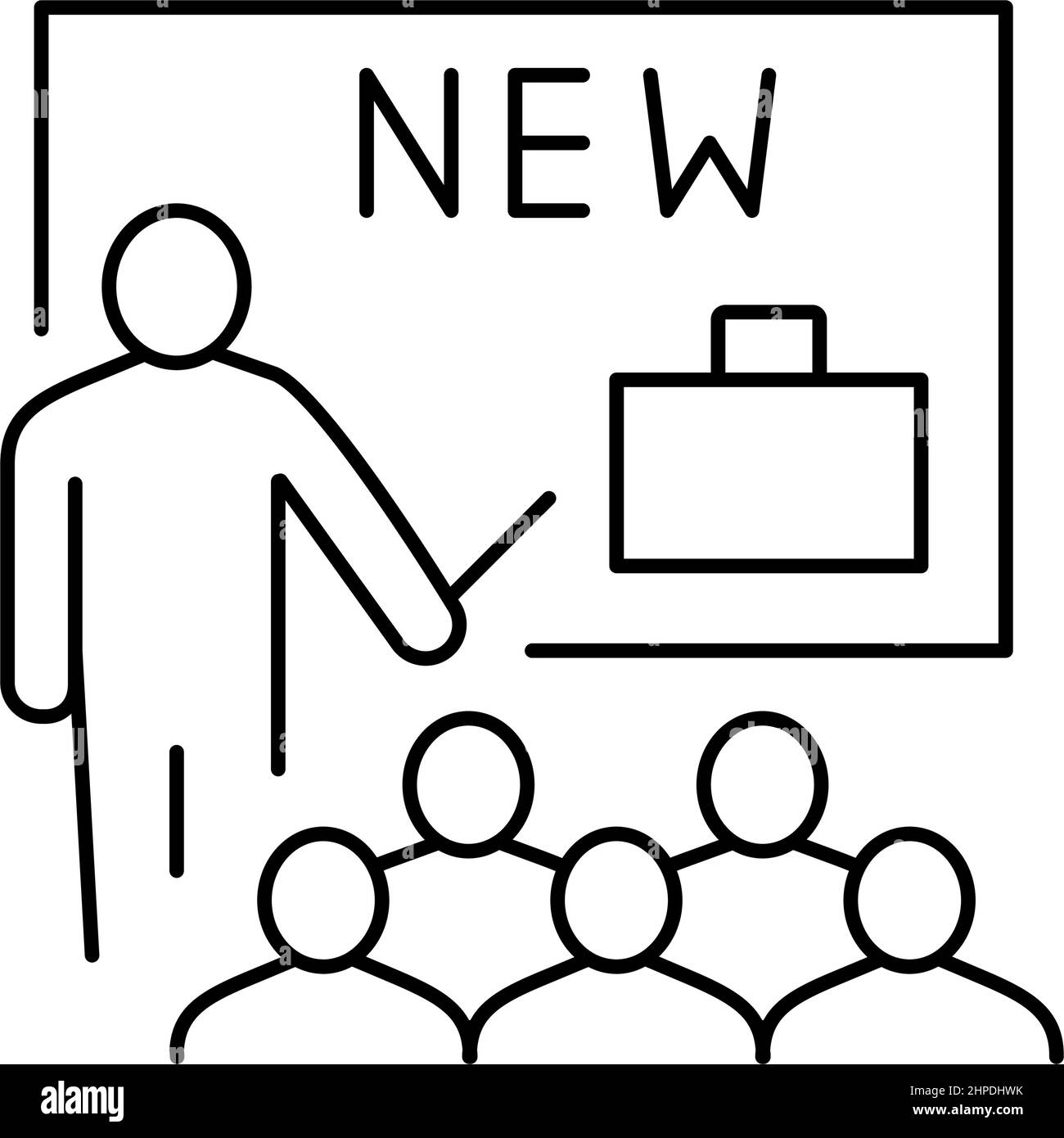 business partnership presentation line icon vector illustration Stock ...