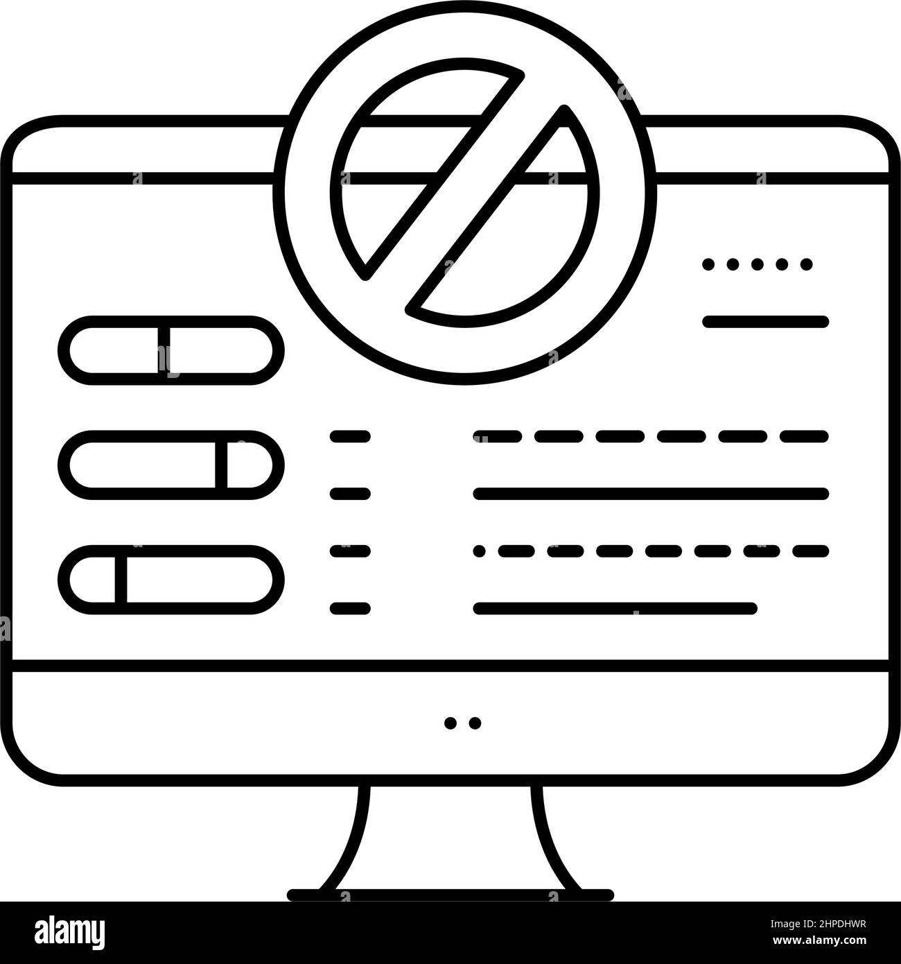 fixing computer errors line icon vector illustration Stock Vector Image ...