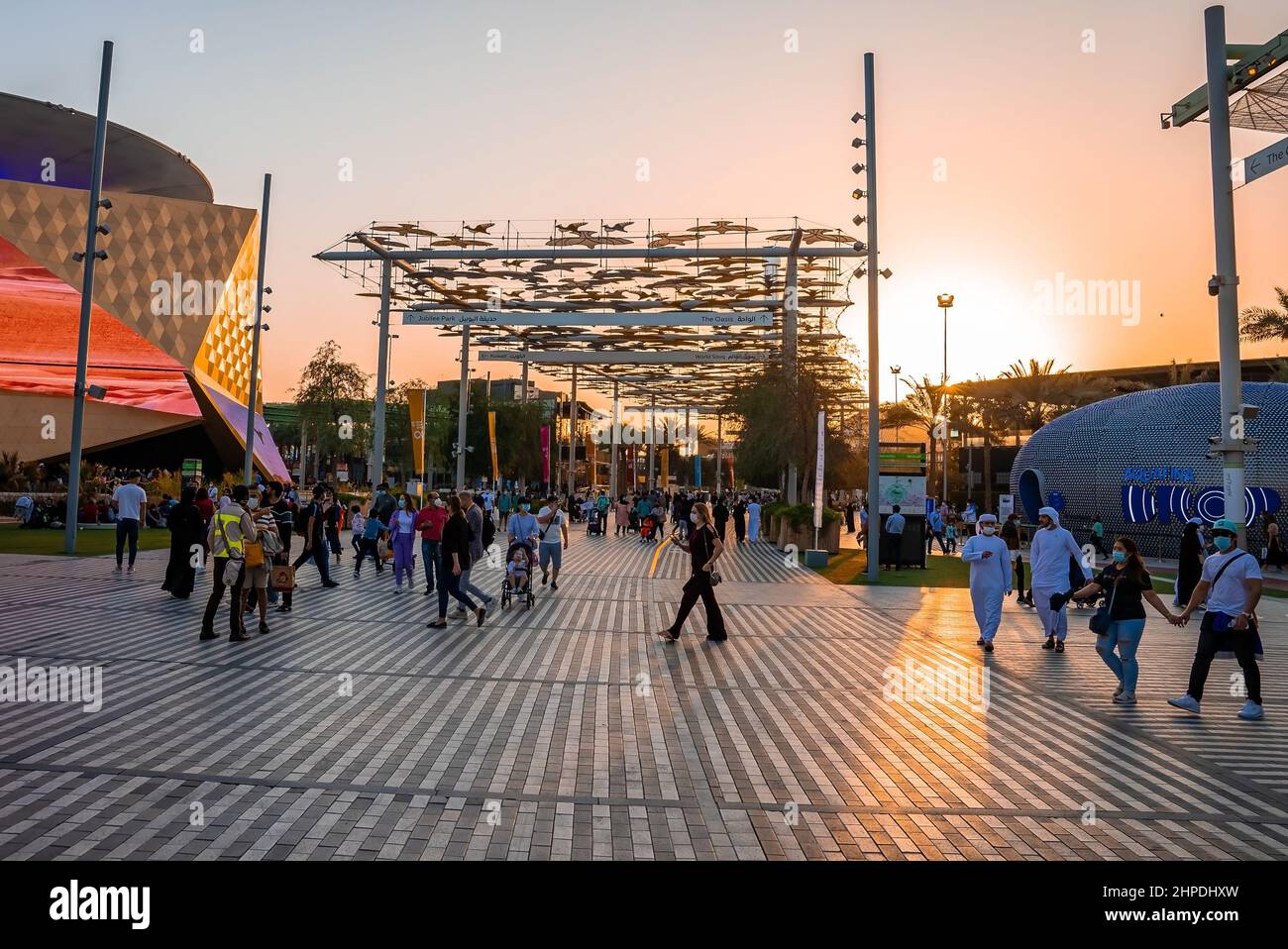 Dubai Expo 2020 exhibition show with many amazing pavilions Stock Photo ...