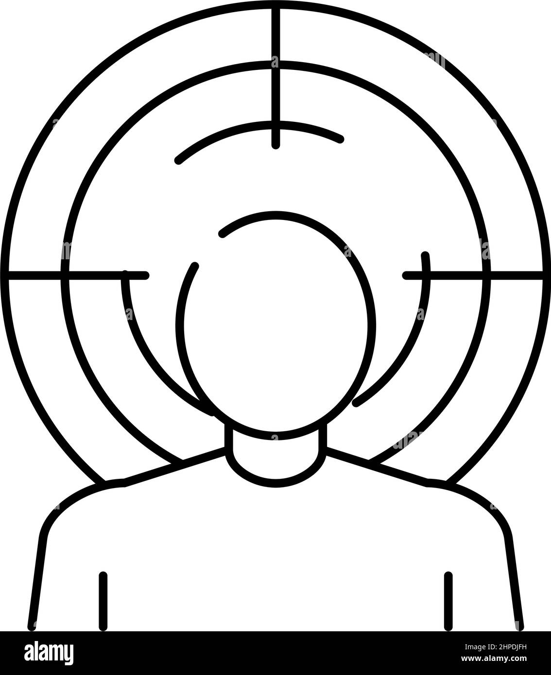 mania psychological problems line icon vector illustration Stock Vector ...