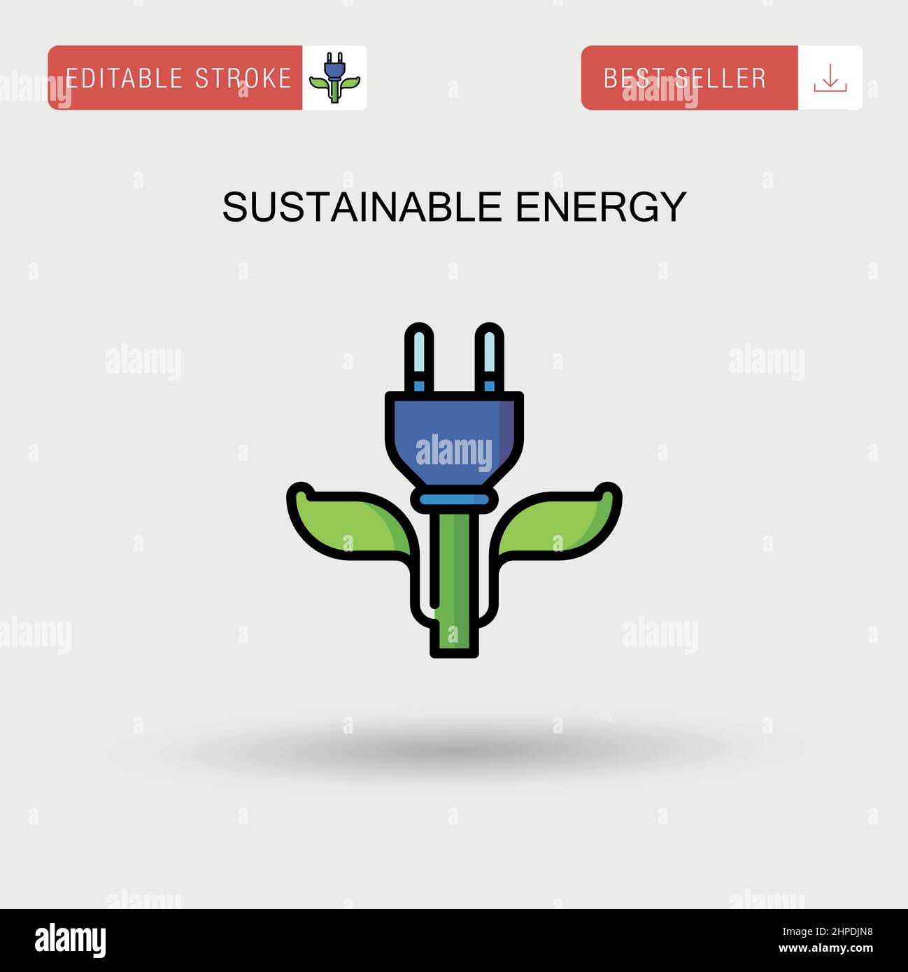Sustainable energy Simple vector icon Stock Vector Image & Art - Alamy