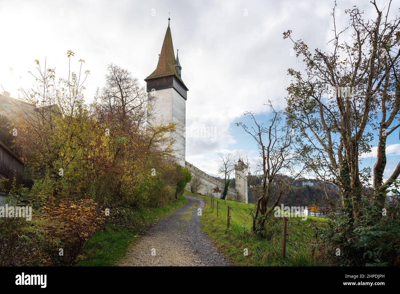 Luegisland Tower (Luegislandturm) at Luzern Musegg Wall (Museggmauer ...