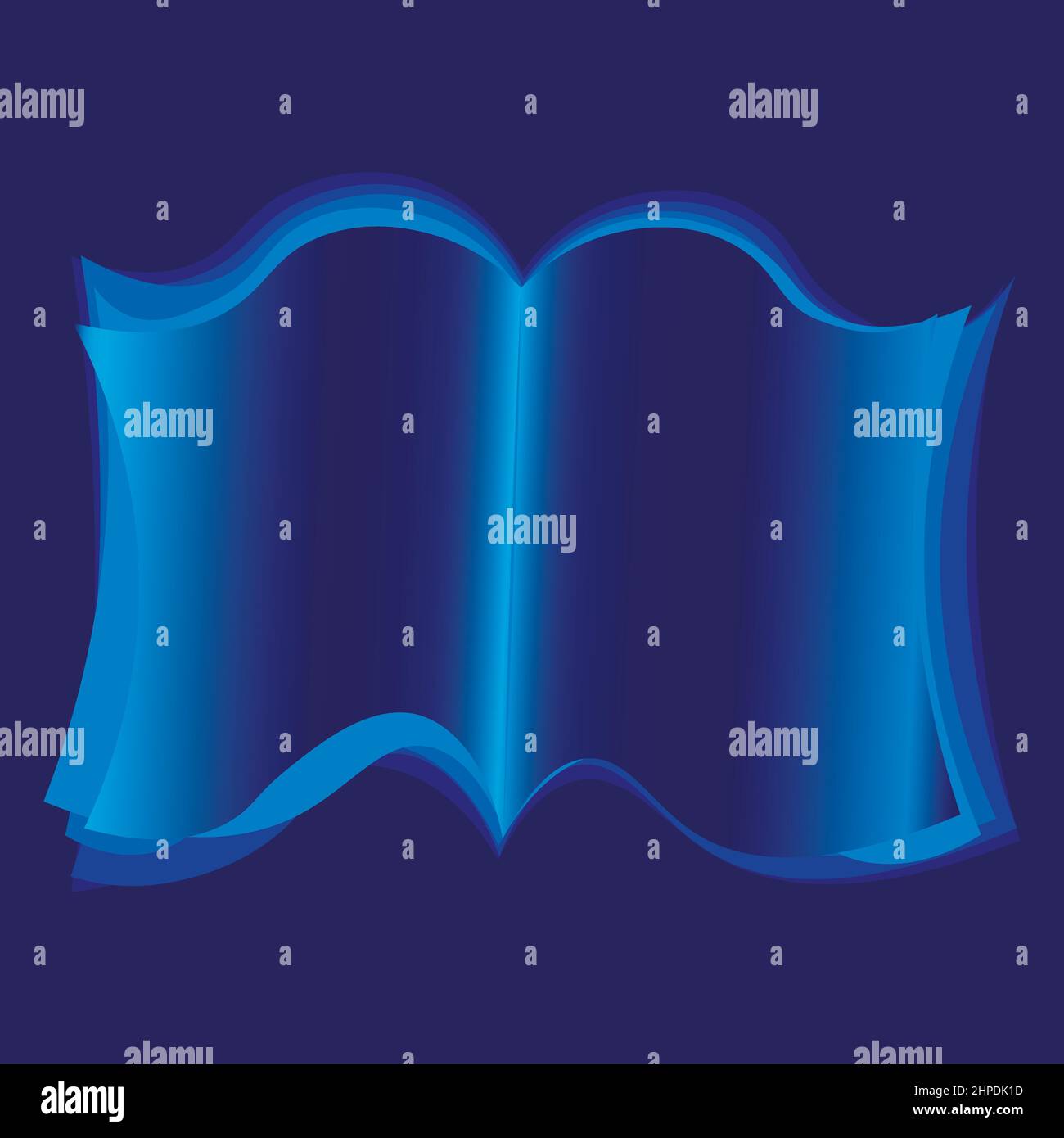 Illustration on a square background - open book, reading, literature ...