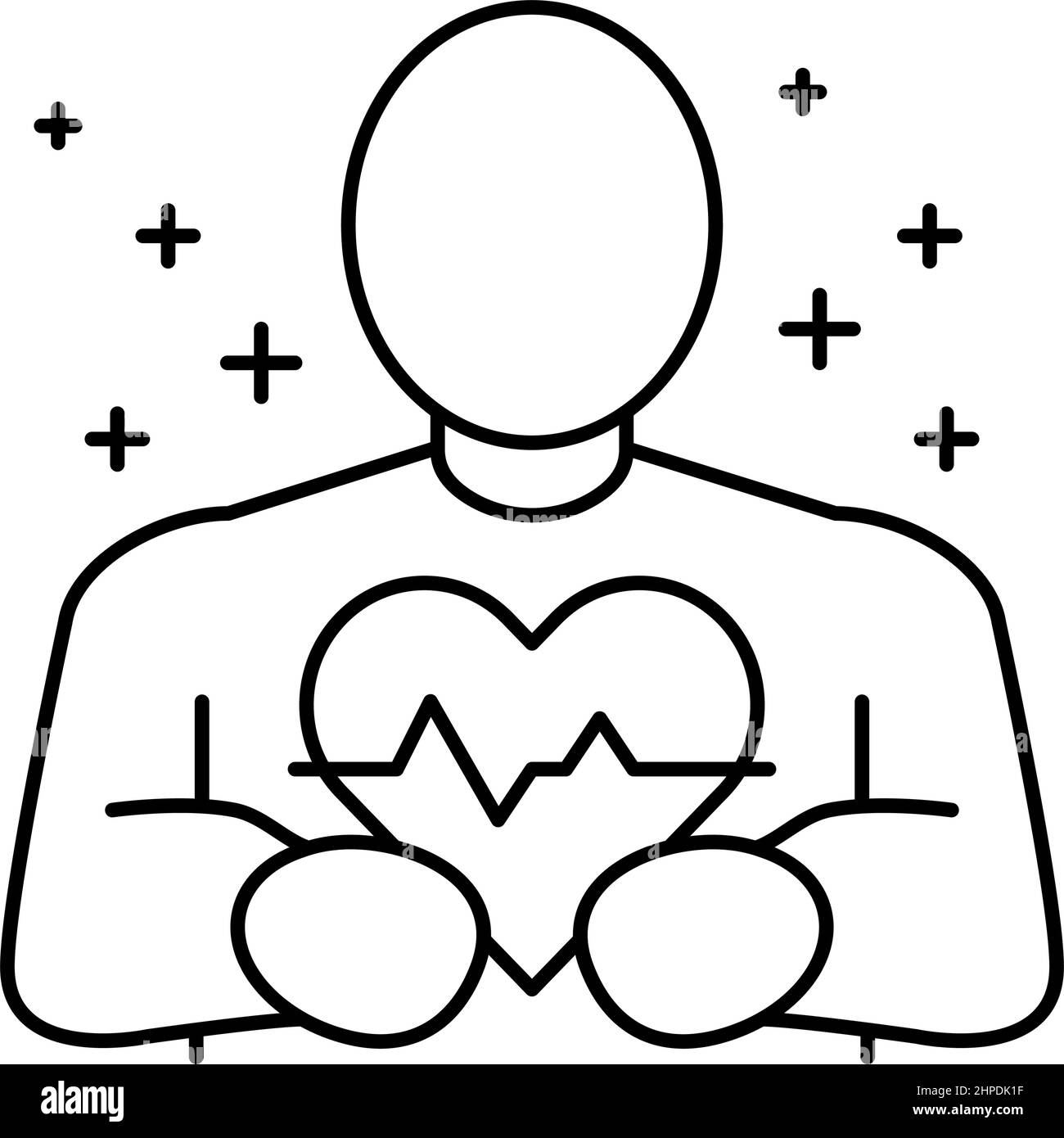 health people value line icon vector illustration Stock Vector Image ...