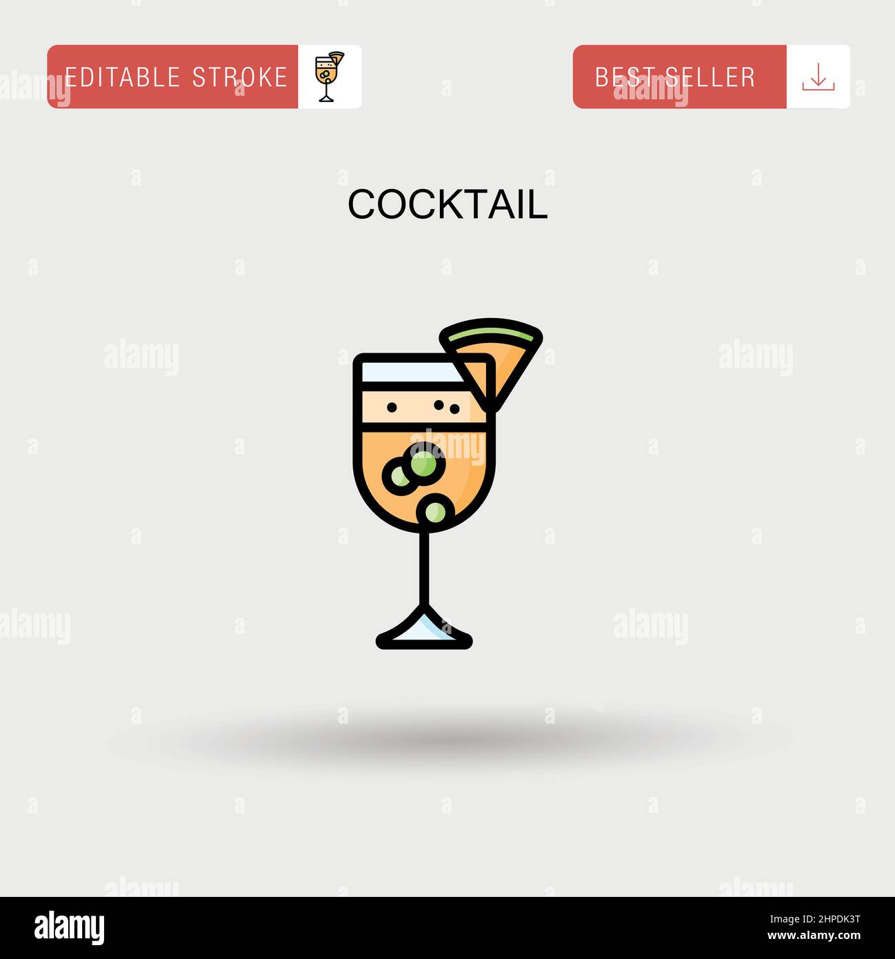 Cocktail Simple vector icon Stock Vector Image & Art - Alamy