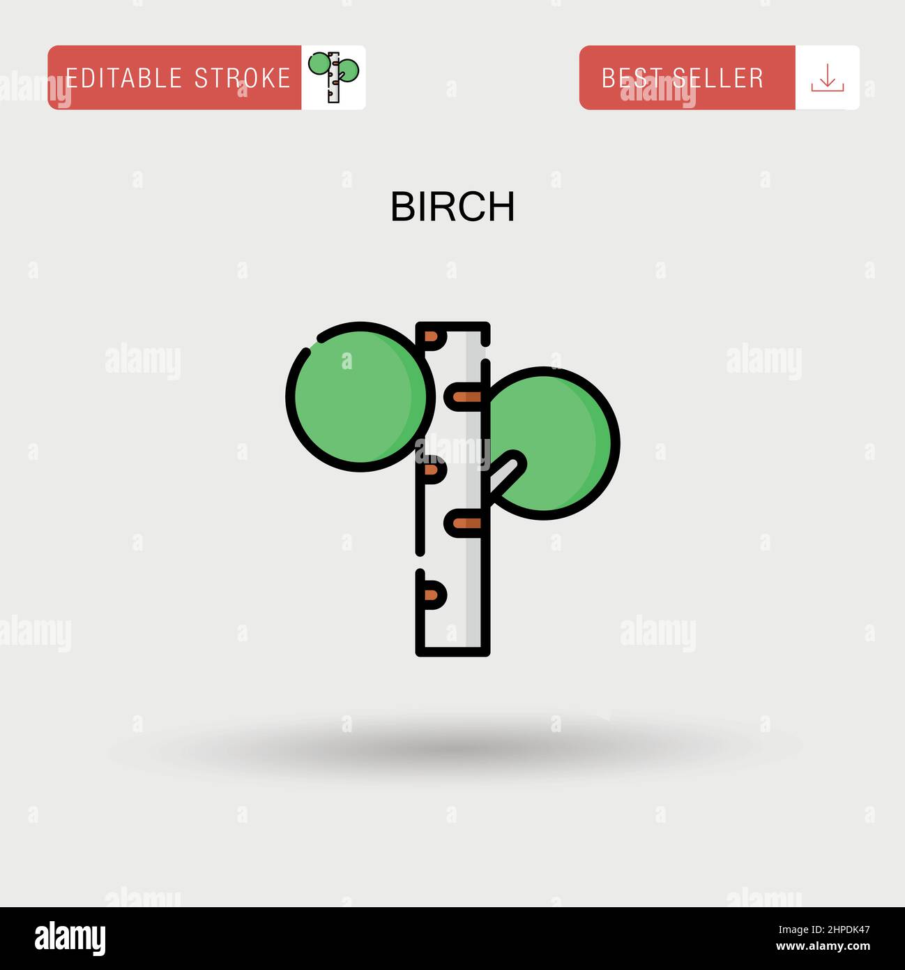 Birch Simple vector icon Stock Vector Image & Art - Alamy