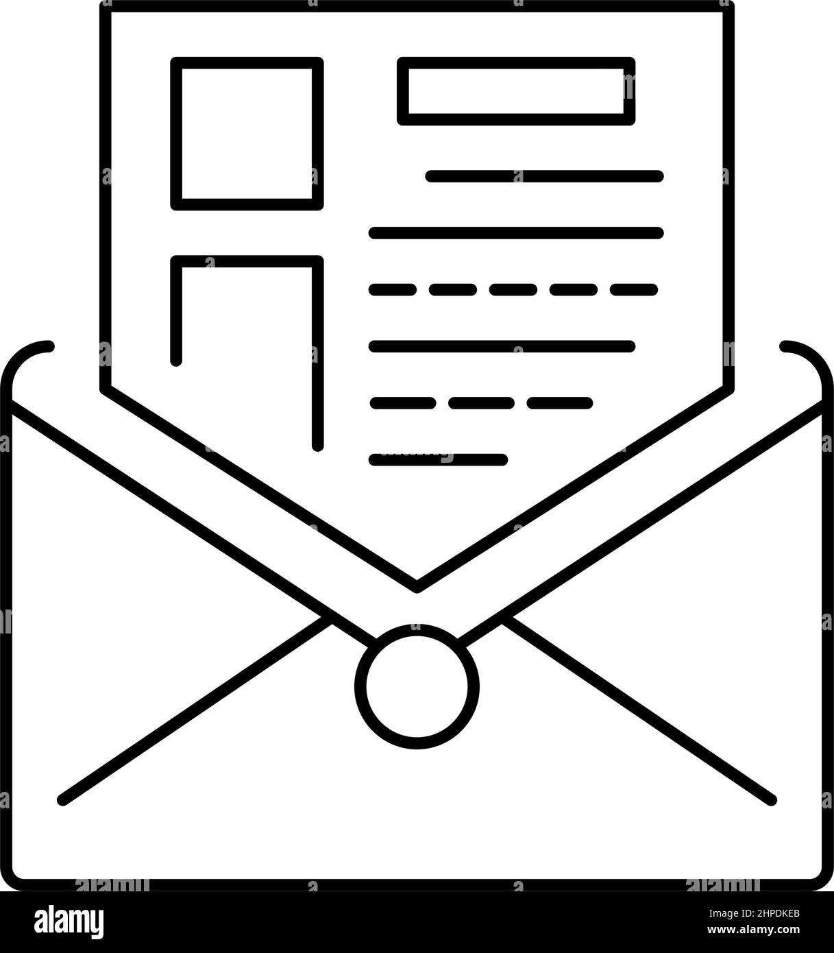sending mail report line icon vector illustration Stock Vector Image ...