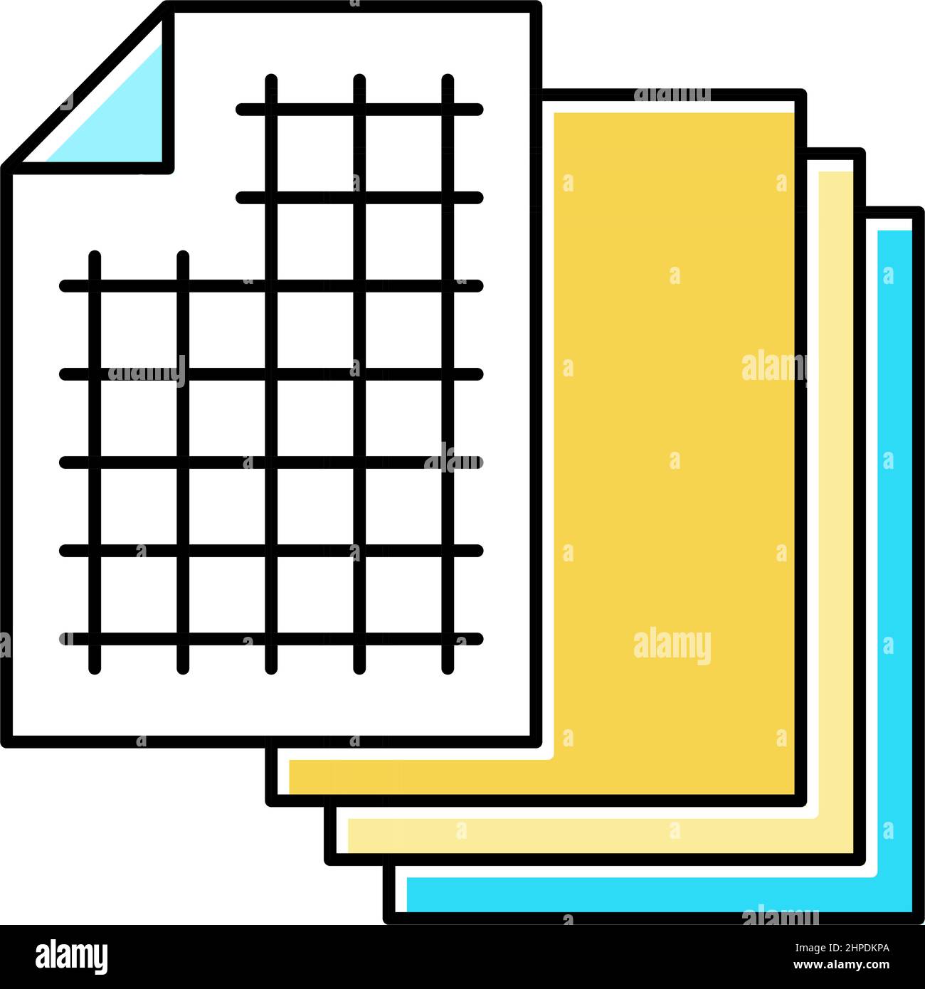 chart paper list color icon vector illustration Stock Vector Image ...