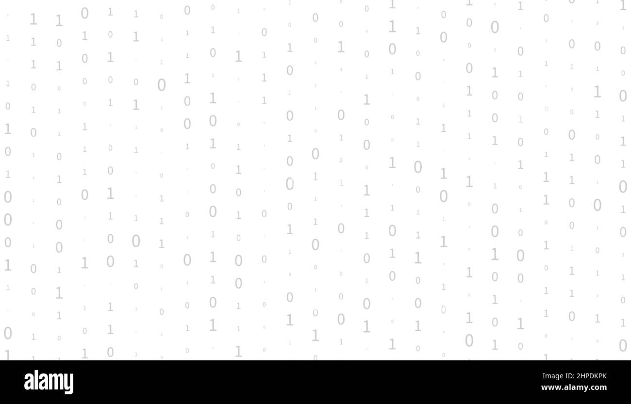 Data background with one and zero. Digital vector futuristic illustration, Digital code, binary ...