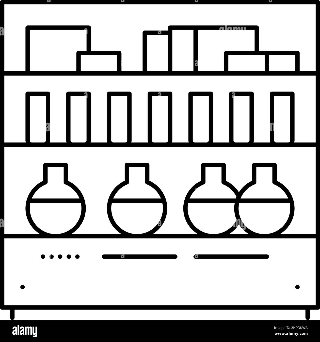 pharmaceutical manufacturing ingredients line icon vector illustration ...